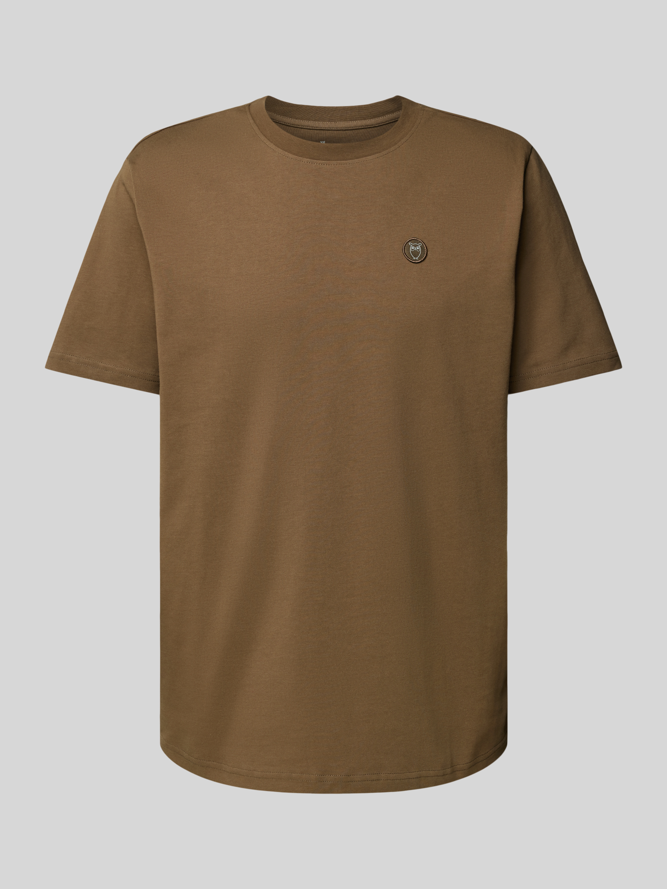 KnowledgeCotton Apparel T-Shirt mit Label-Patch (cognac) online kaufen