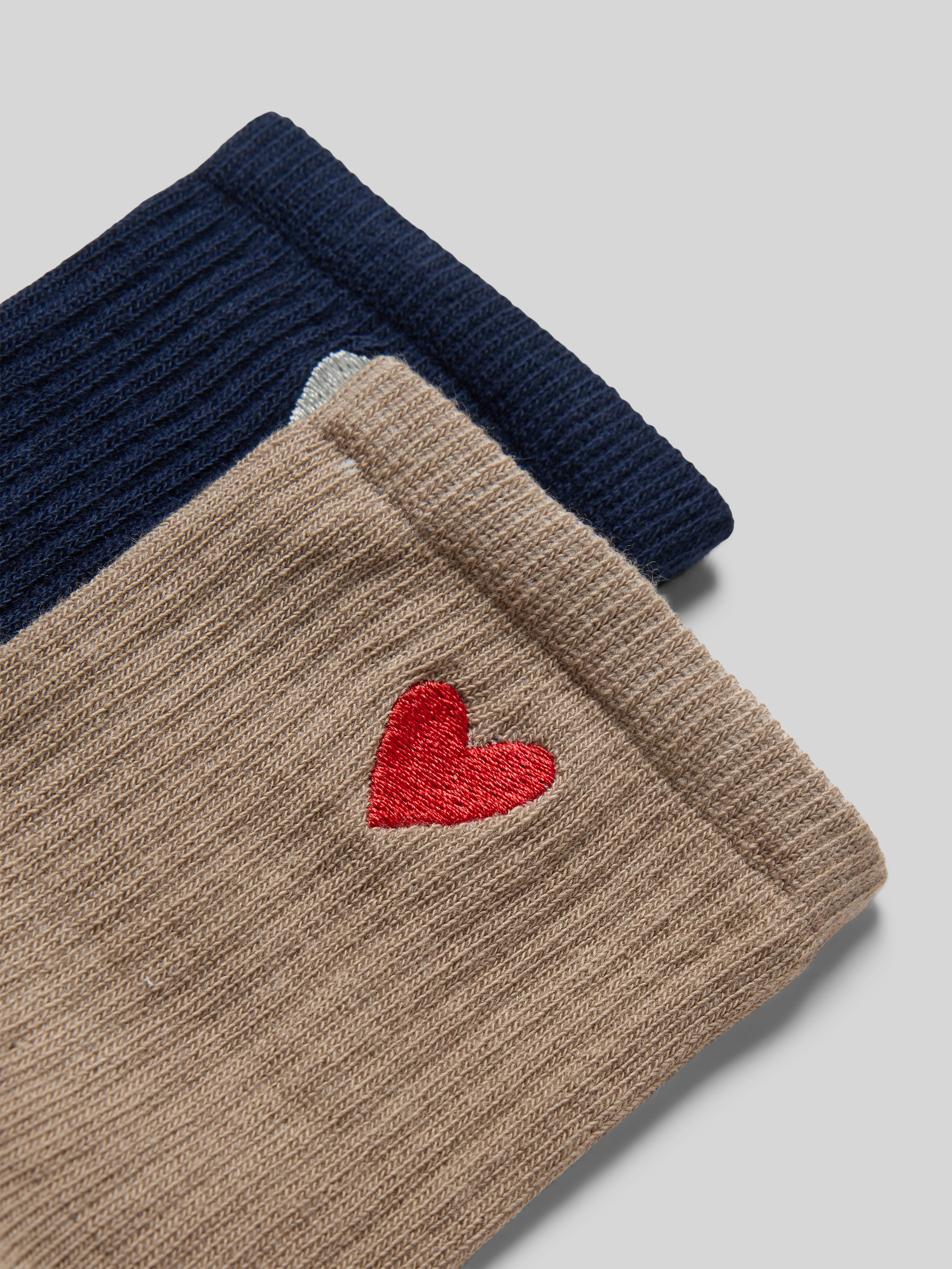 Jake*s Casual Sokken met labelprint in een set van 2 paar in taupe online kopen | P&C