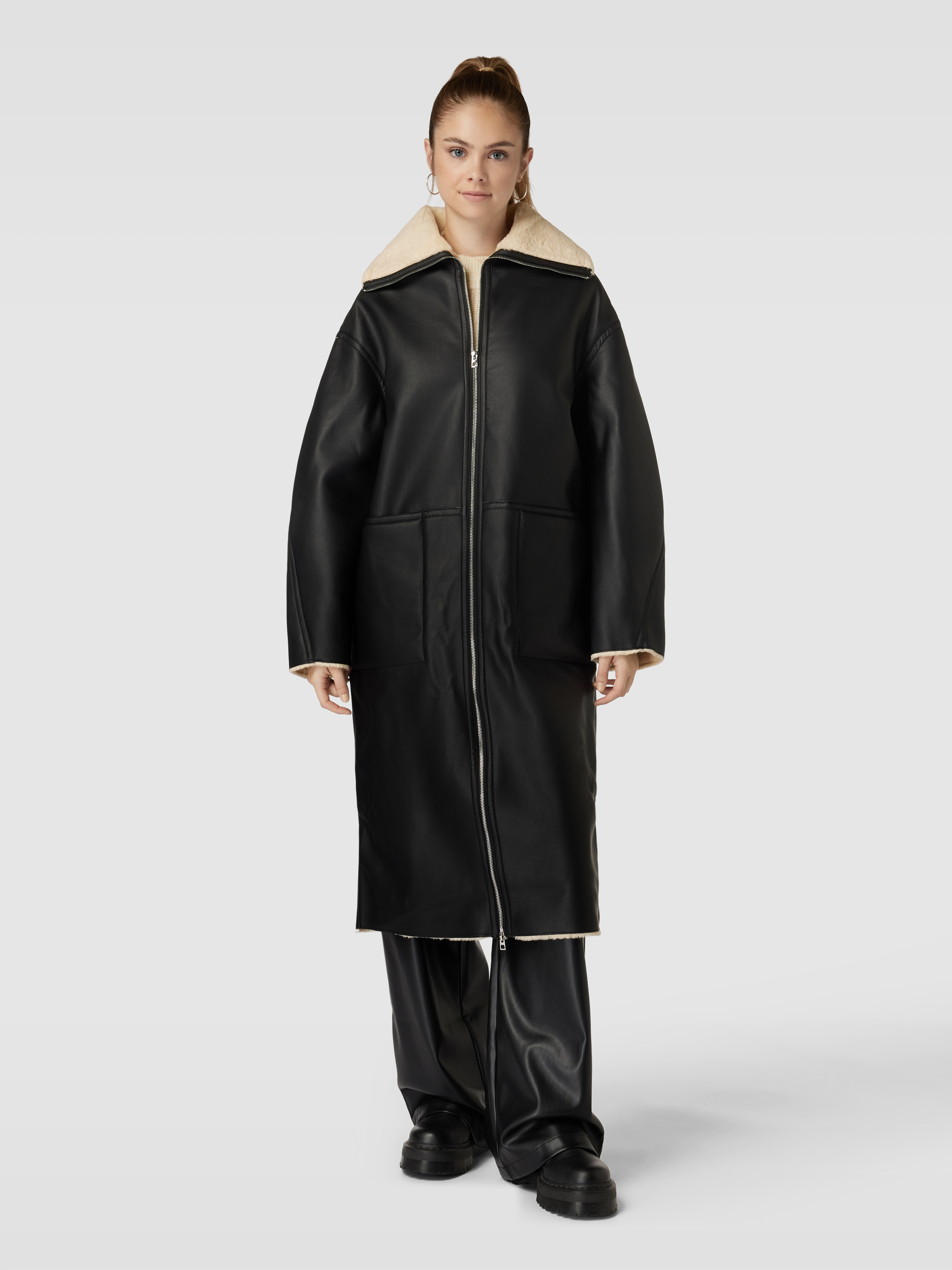 EDITED Mantel mit Zweiwege-Reißverschluss Modell 'Chelsea' (black ...
