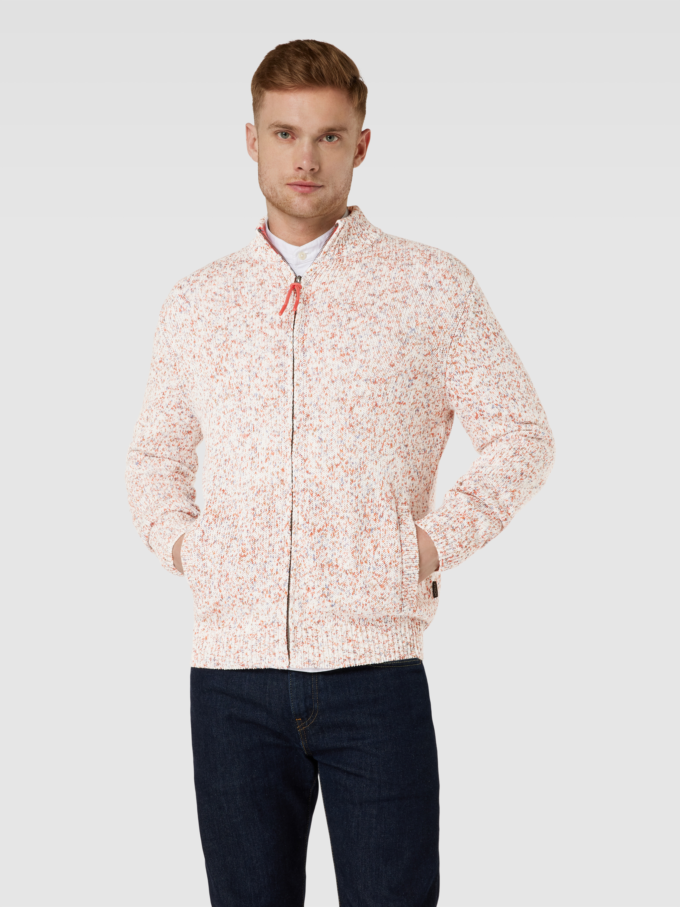 Fynch-Hatton Strickjacke mit Reißverschluss (koralle melange) online kaufen
