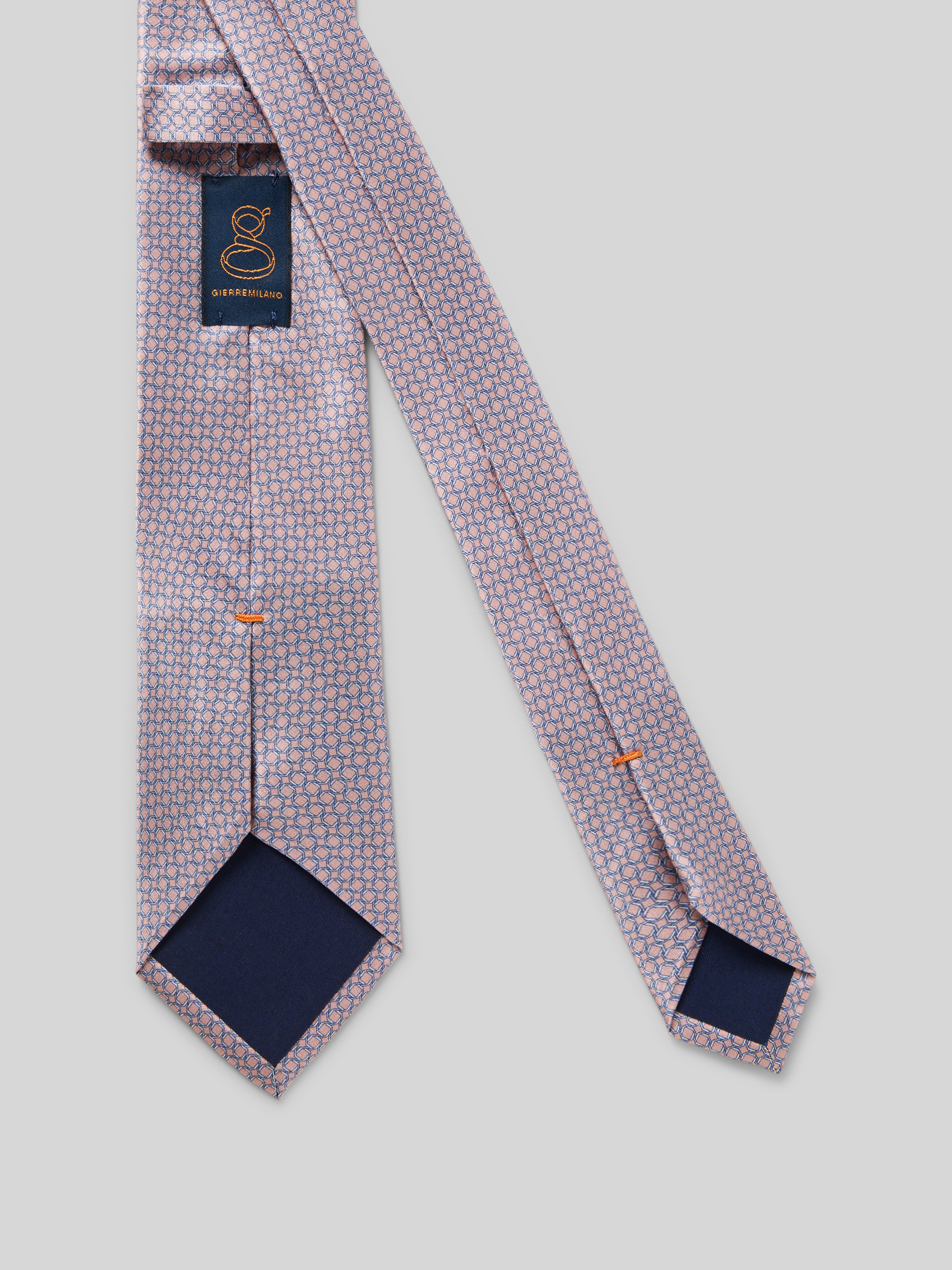 Gierremilano Seidenkrawatte aus reiner Seide mit Logo-Patch (7,5 cm ...