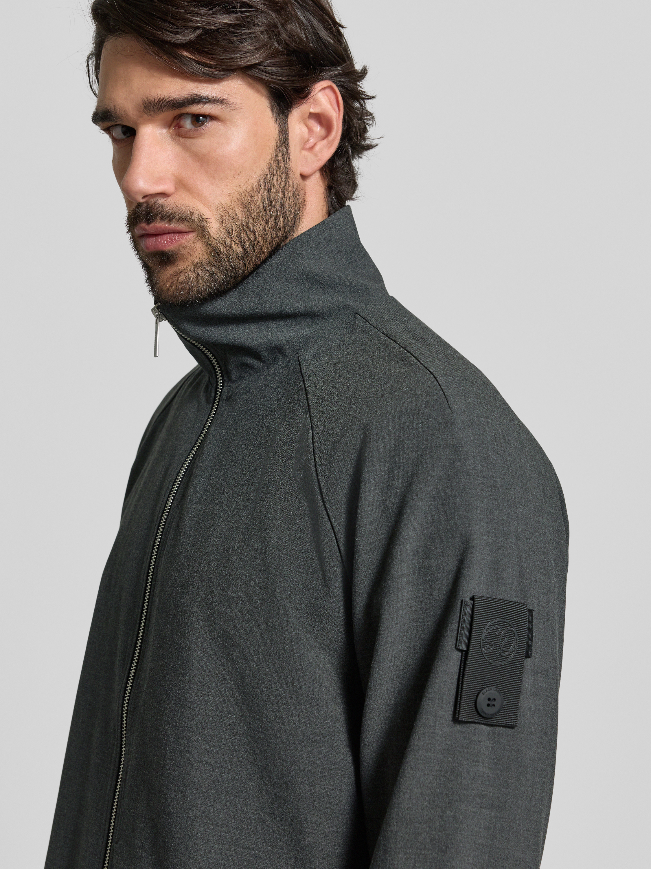 s.Oliver BLACK LABEL Regular Fit Blouson mit Raglanärmeln (anthrazit ...