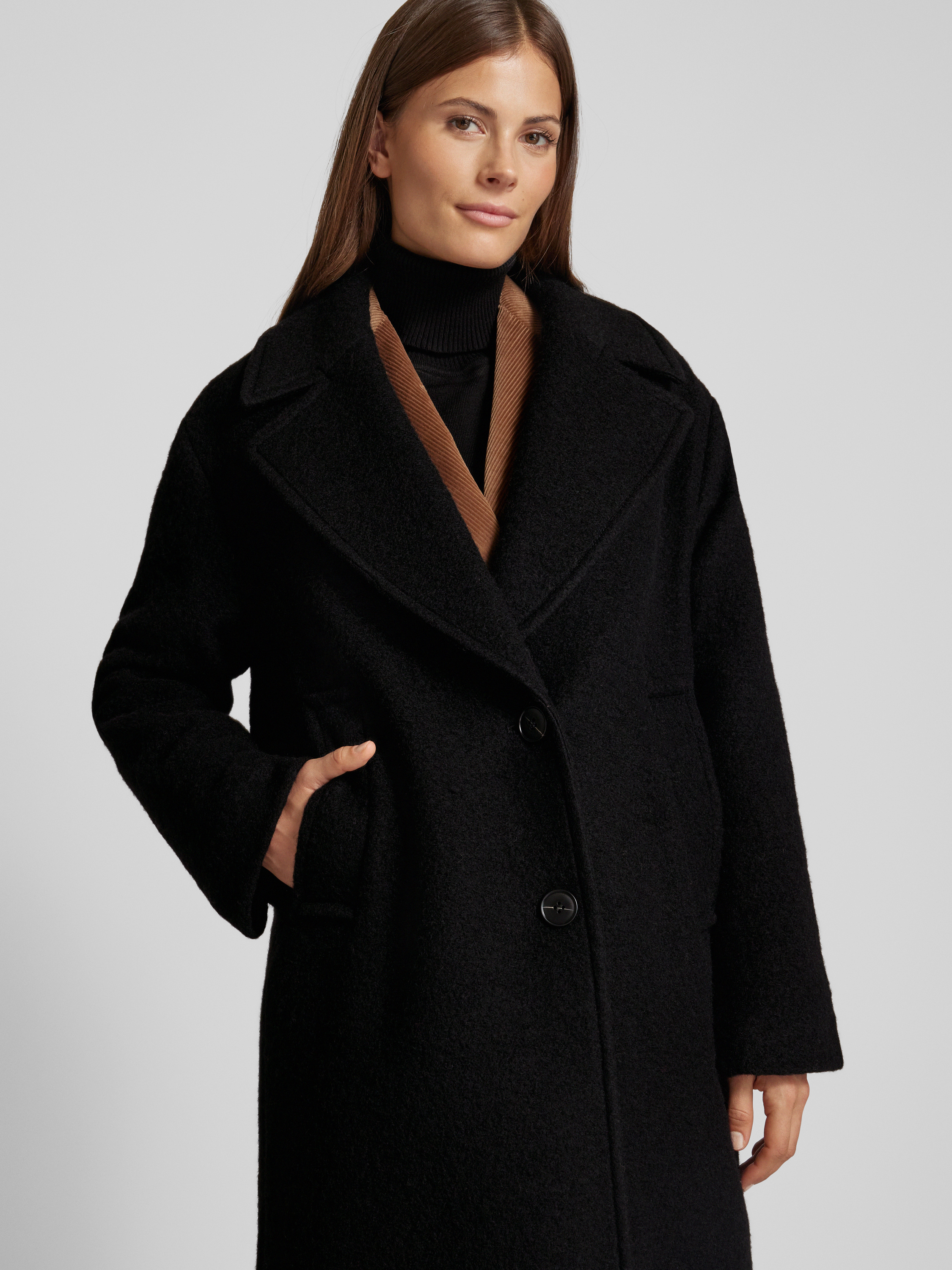 FUCHS SCHMITT Mantel mit Reverskragen (black) online kaufen