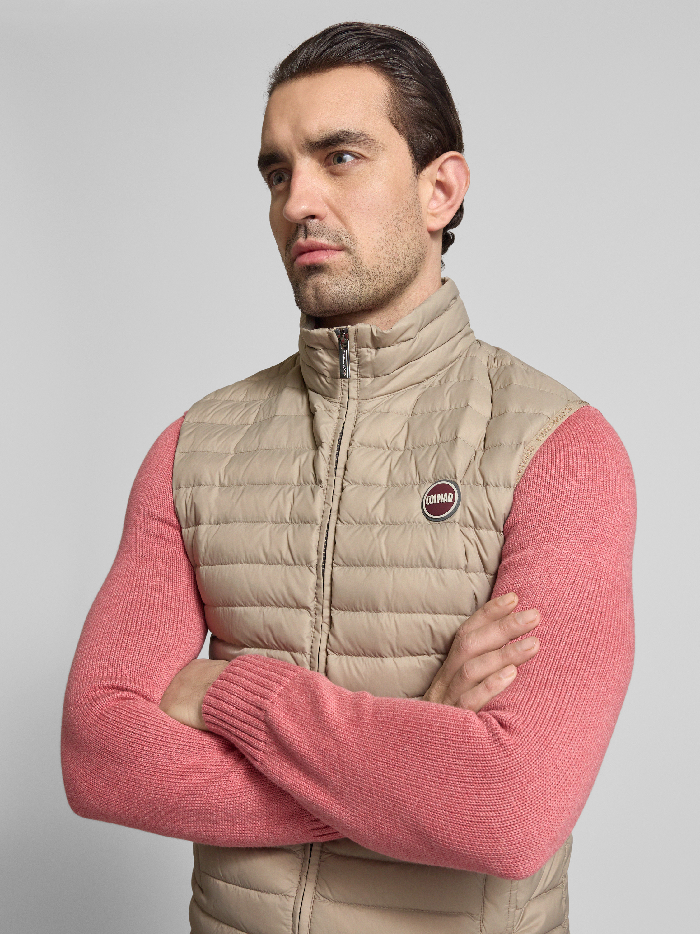 Colmar Originals Donzen bodywarmer met tweewegritssluiting in zand ...