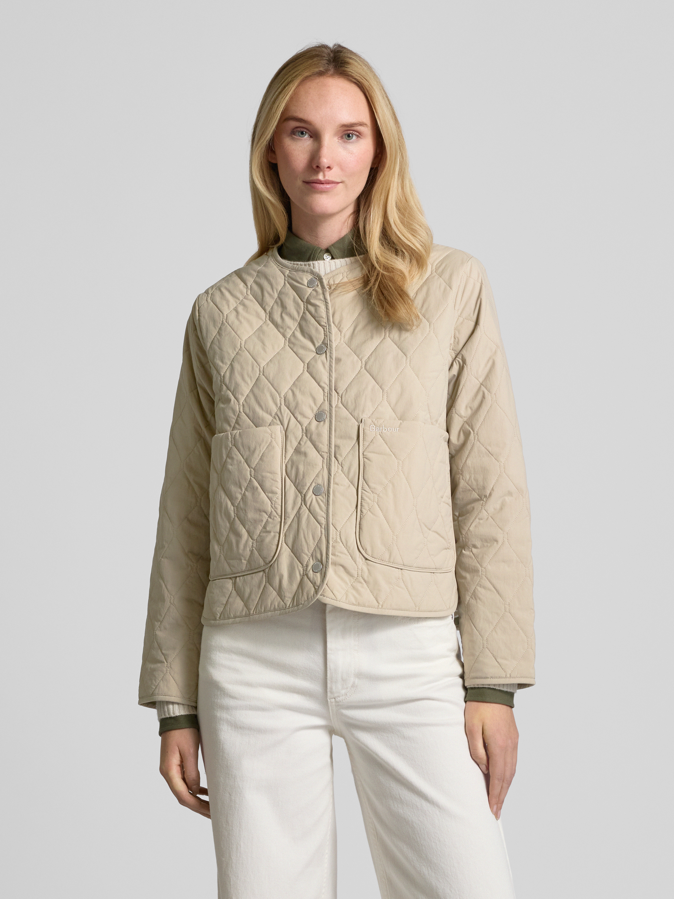 Barbour Steppjacke mit aufgesetzten Taschen Modell 'MONROE' (sand ...