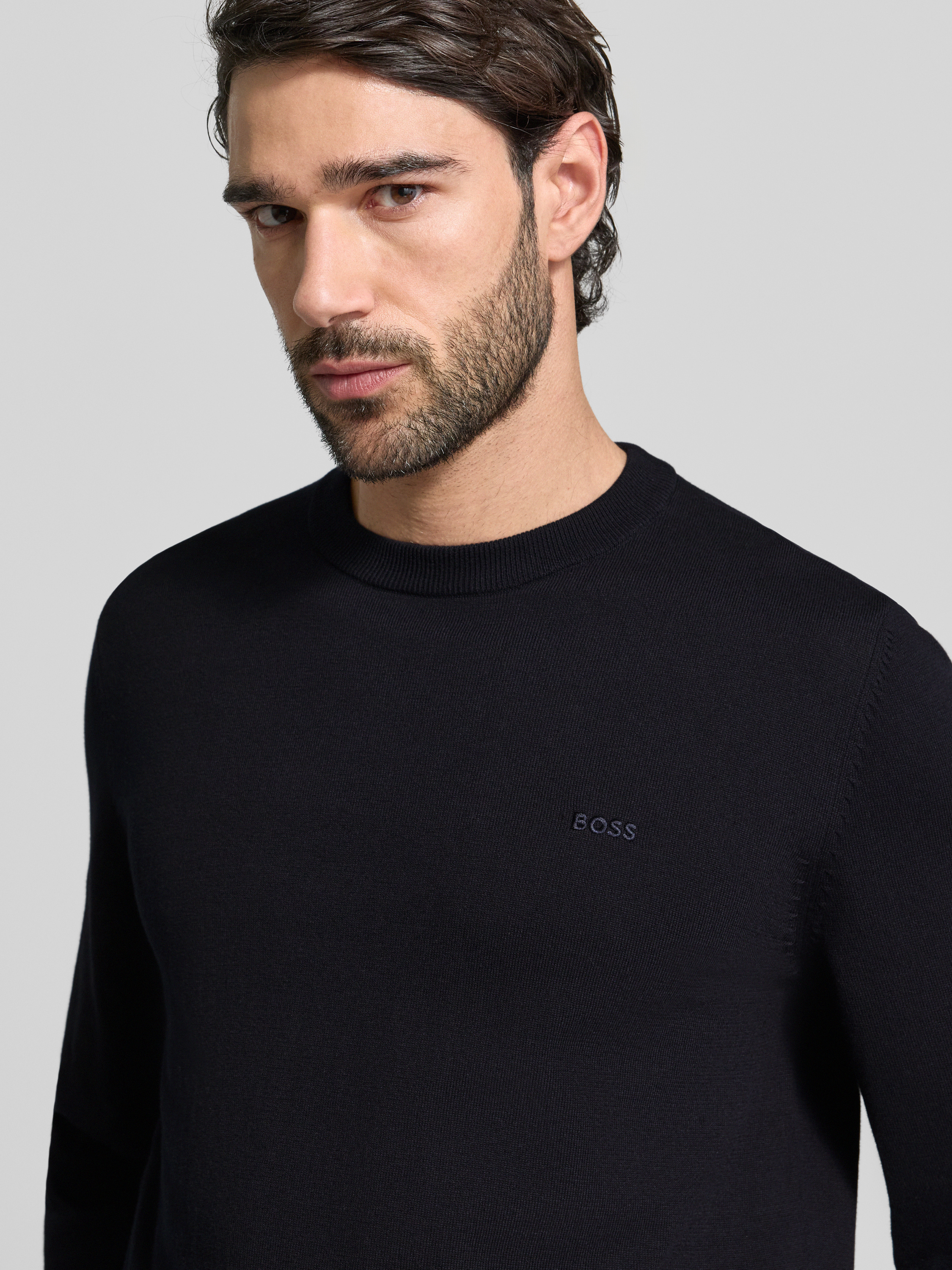 BOSS Regular Fit Strickpullover aus reiner Baumwolle Modell 'UPCAS ...