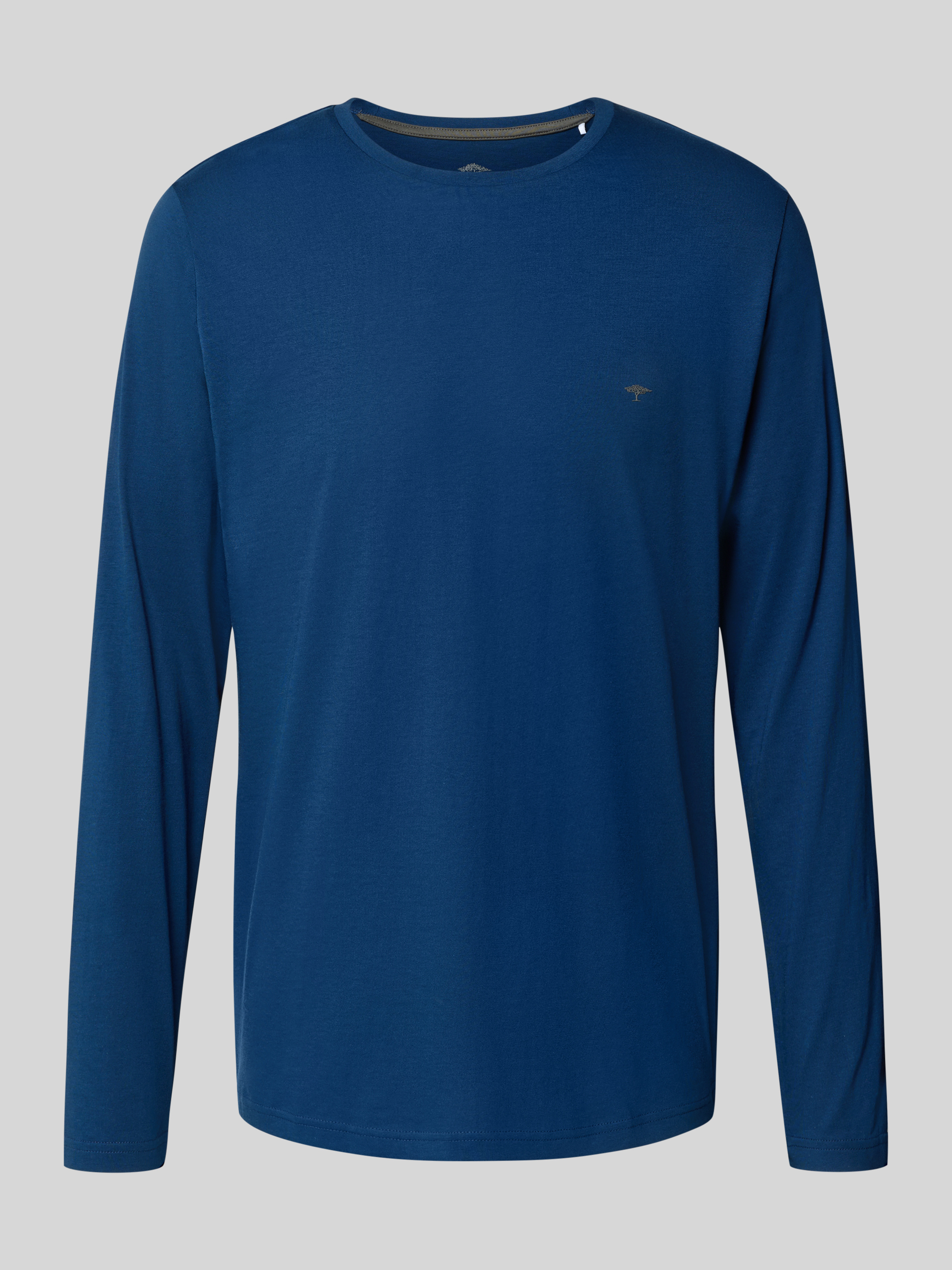Fynch-Hatton Longsleeve mit Logo-Detail (dunkelblau) online kaufen