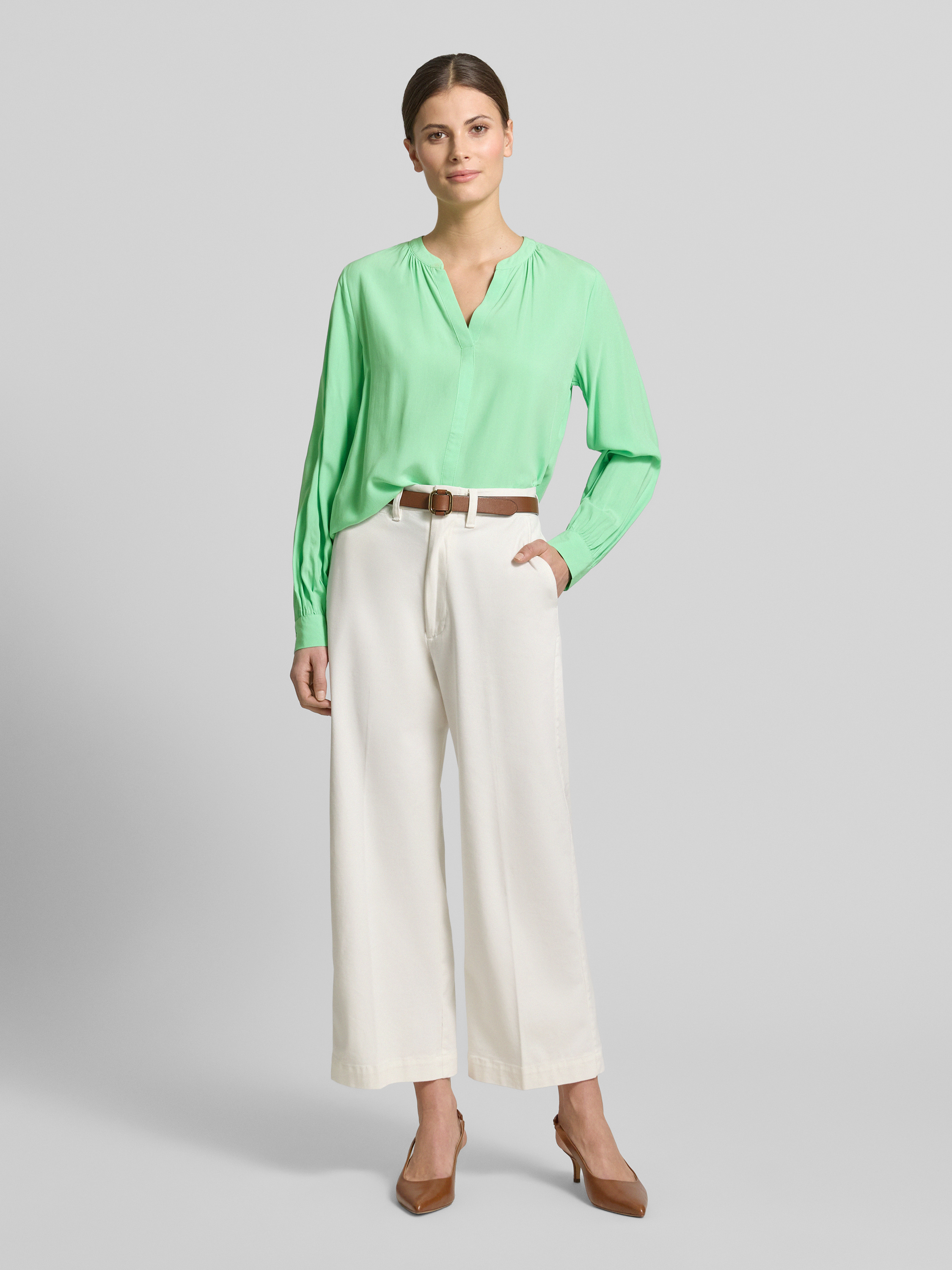 s.Oliver RED LABEL Comfort fit blouse met lange mouwen van pure viscose ...