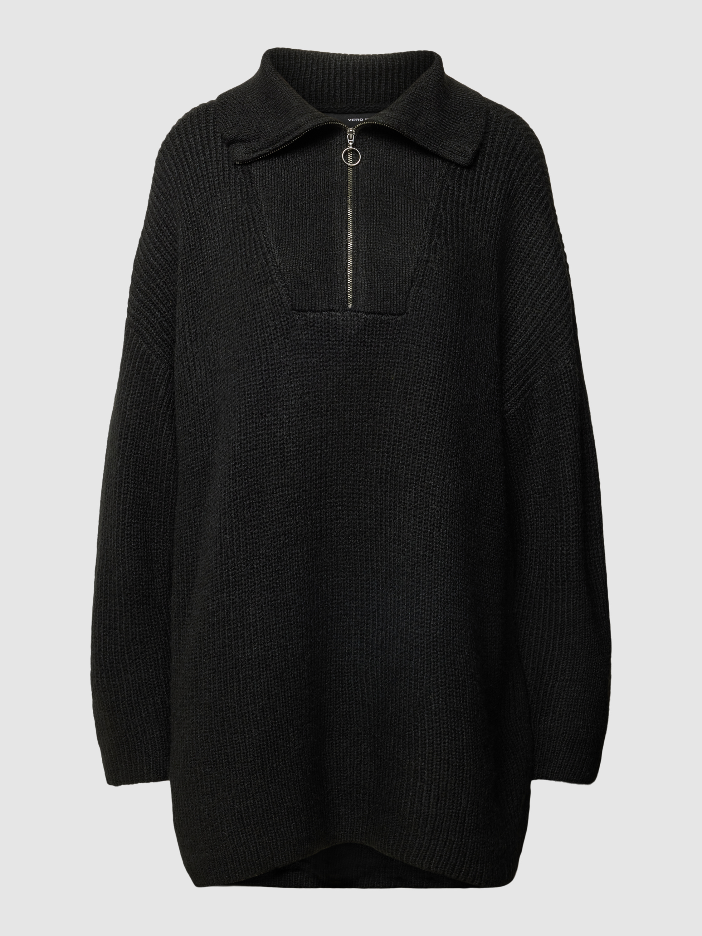 Vero Moda Gebreide jurk met schipperskraag, model 'PERNILLA' in zwart ...