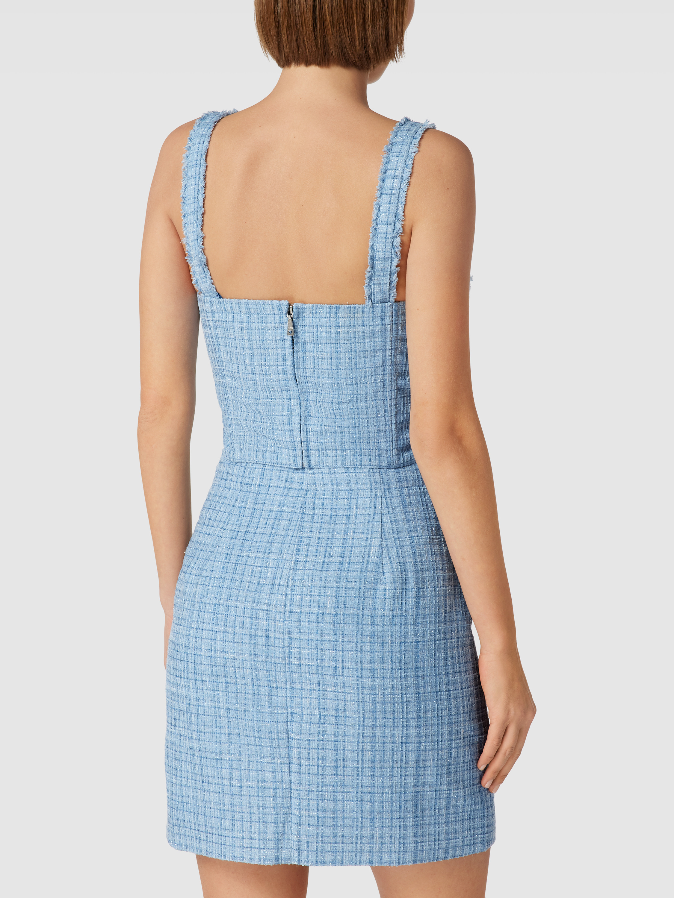 Guess Top mit Glencheck-Muster Modell 'EMILY' (bleu) online kaufen