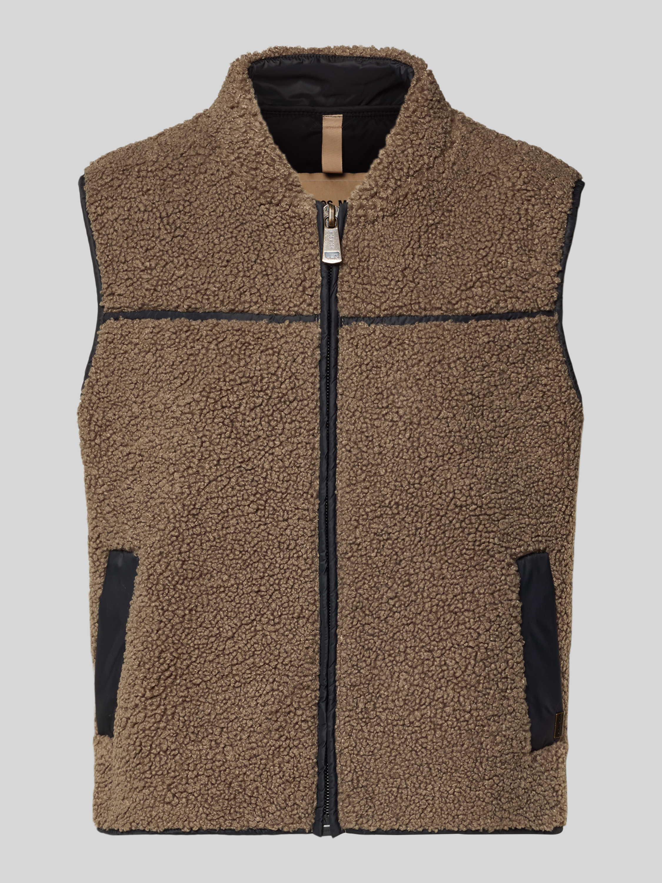 MOS MOSH Gilet van teddybont, model 'Rowe' in taupe online kopen | P&C