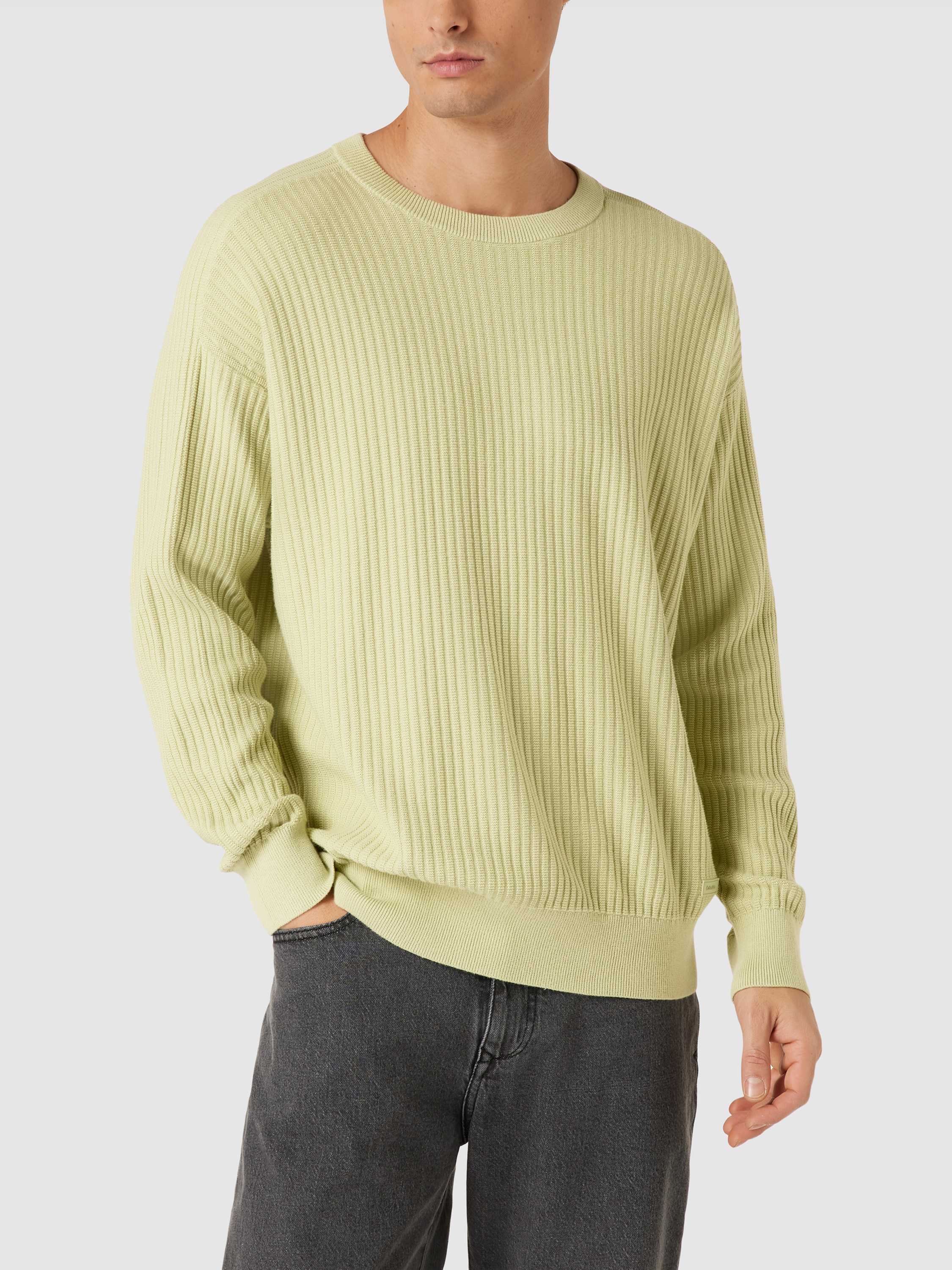 CK Calvin Klein Pullover in Ripp-Optik Modell 'REVERSED OTTOMAN TEXTURE ...