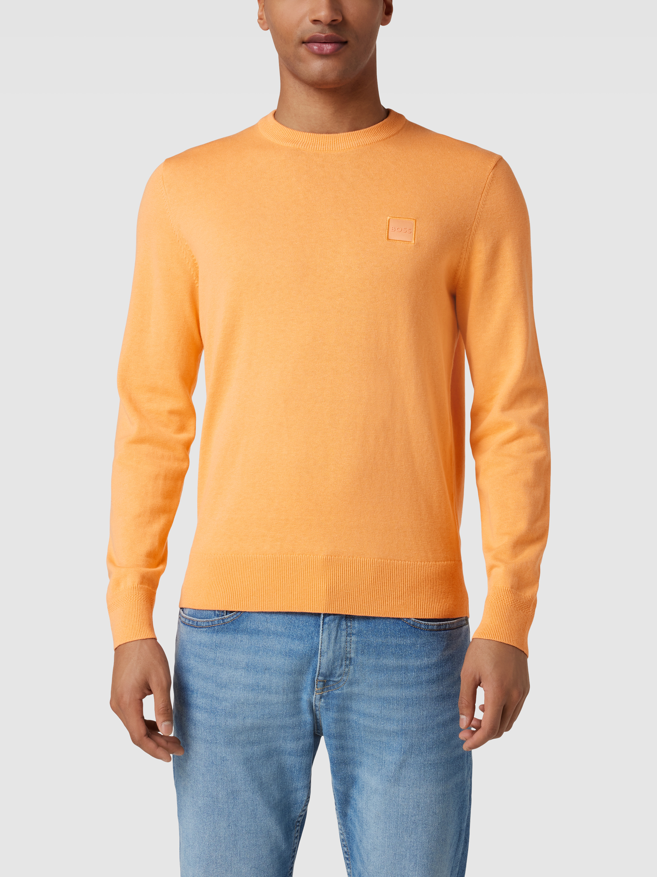 BOSS Orange Strickpullover mit Label-Detail (orange) online kaufen