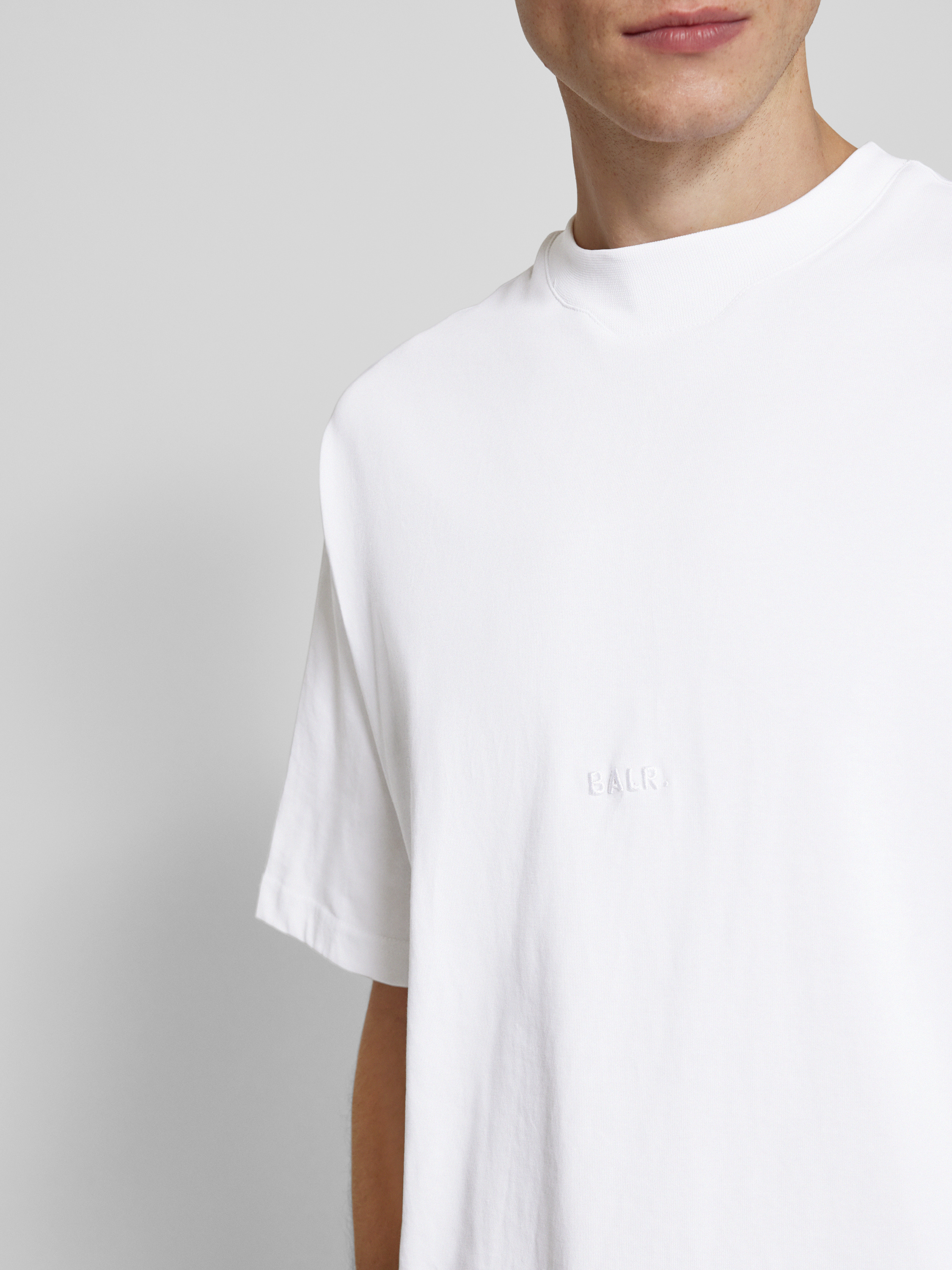 Balr. Oversized T-Shirt mit Label-Stitching (weiss) online kaufen