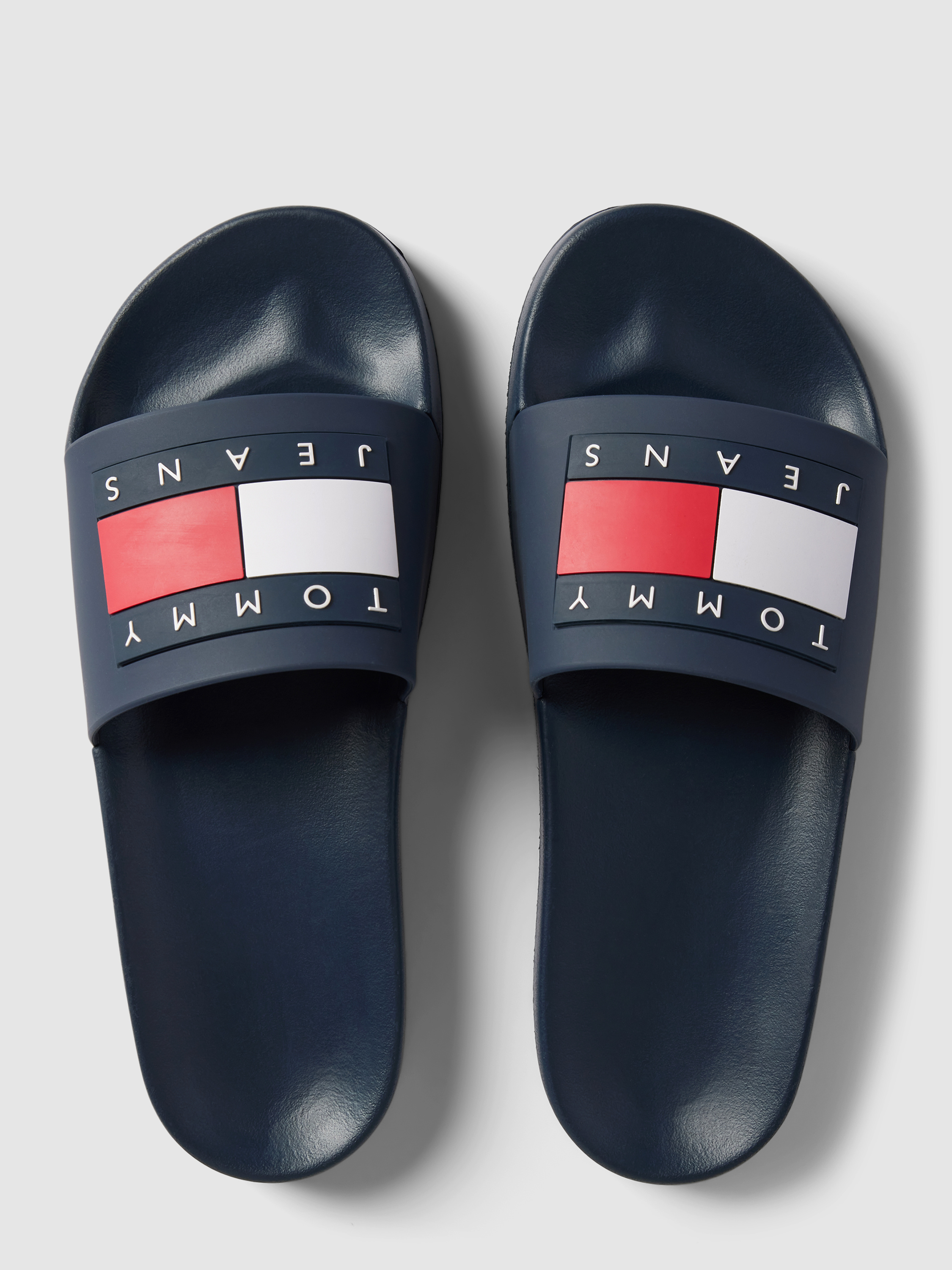 Tommy Hilfiger Slippers met logoprint in marineblauw online kopen | P&C