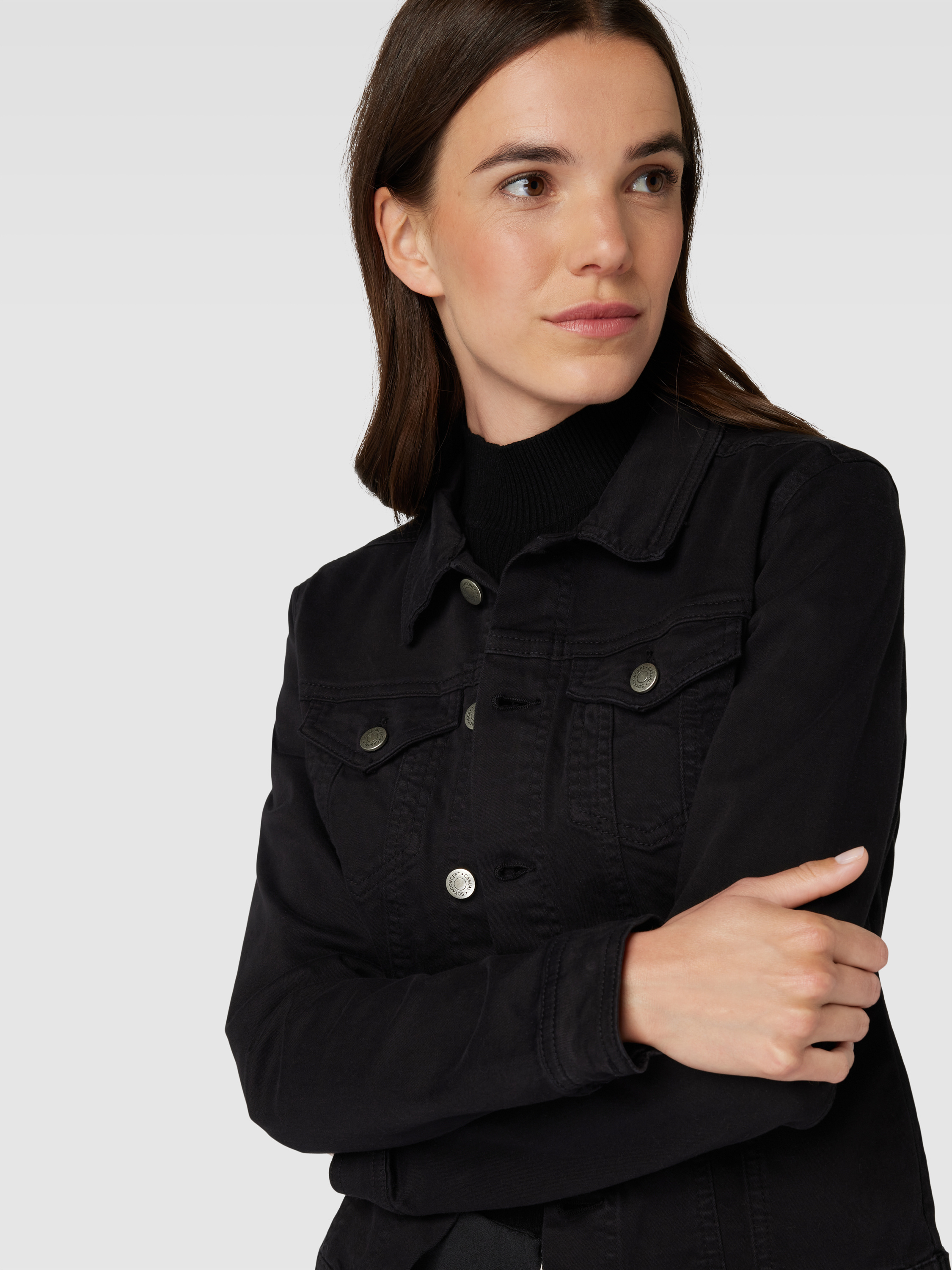 Kup online Soyaconcept Kurtka jeansowa z kieszeniami na piersi model ...