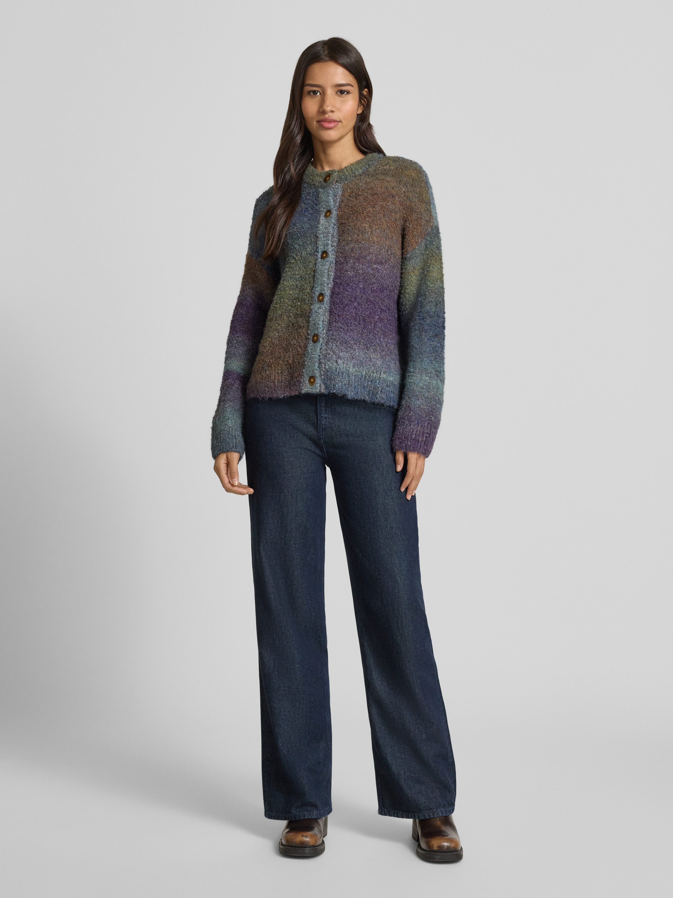 JAKE*S STUDIO WOMAN Loose Fit Strickjacke mit Woll-Anteil (marine) online kaufen