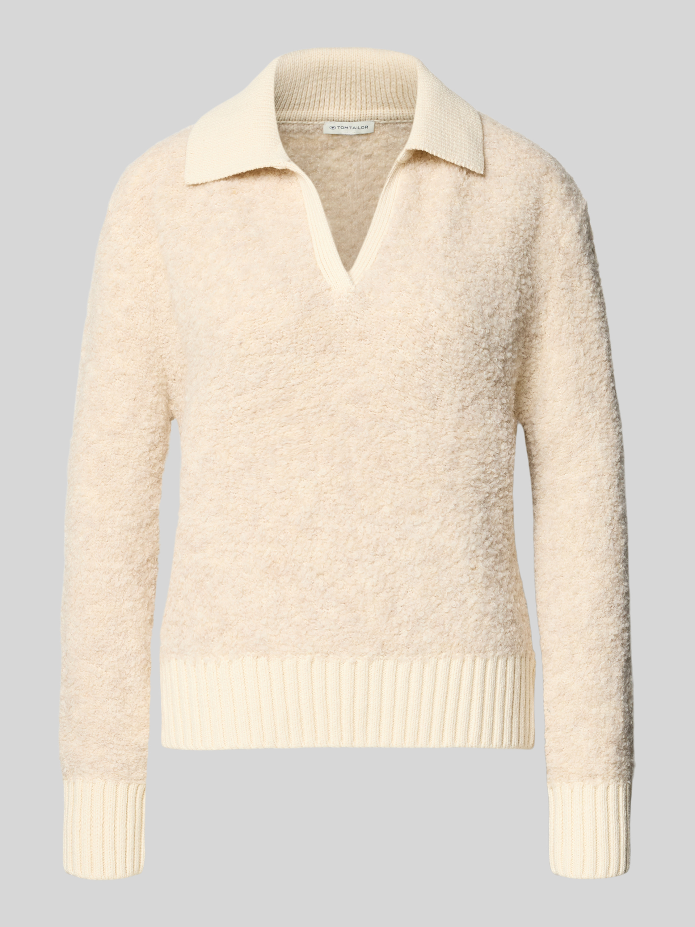 Tom Tailor Regular fit schipperstrui met katoen in zand online kopen | P&C