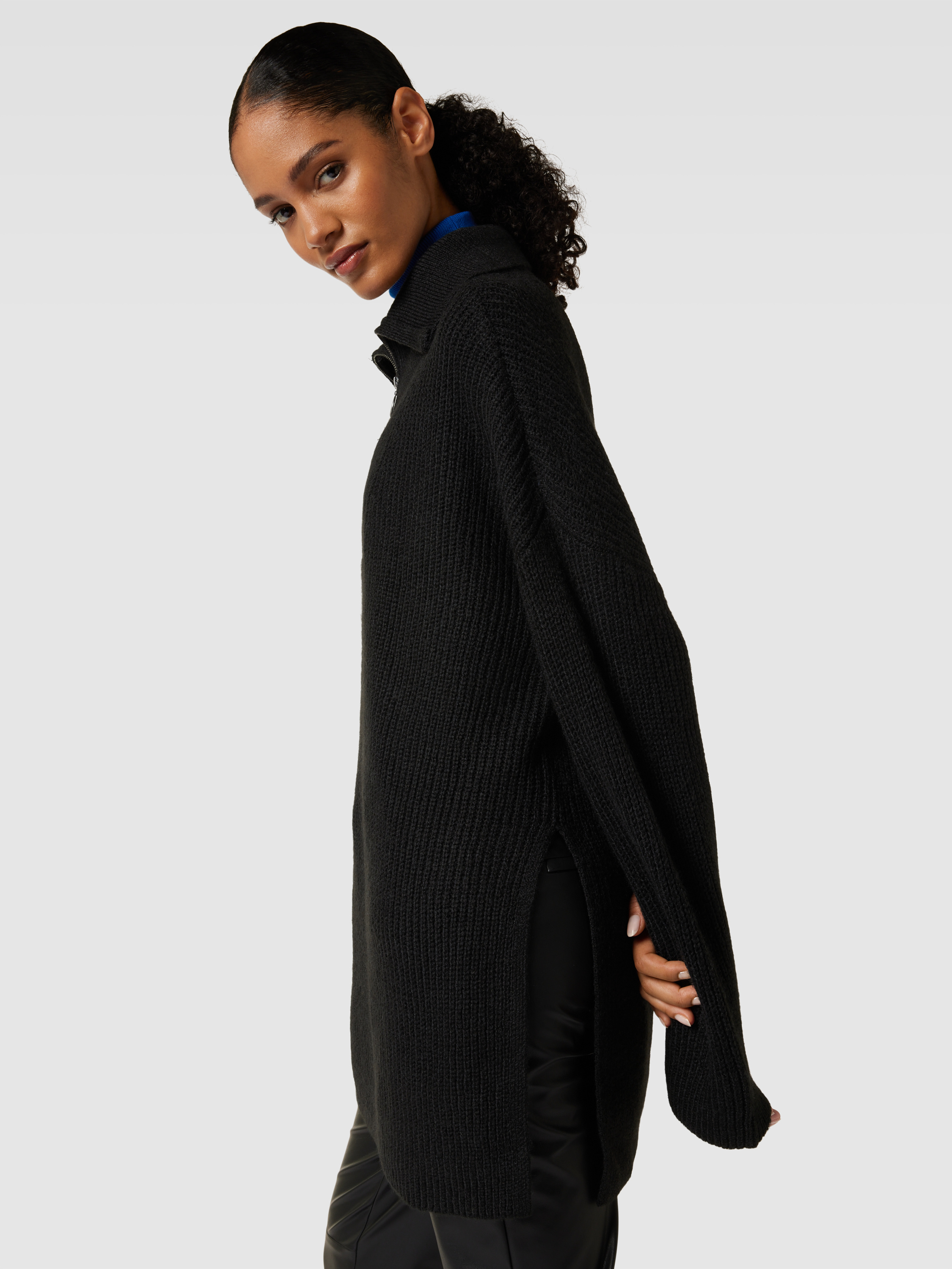 Vero Moda Gebreide jurk met schipperskraag, model 'PERNILLA' in zwart ...