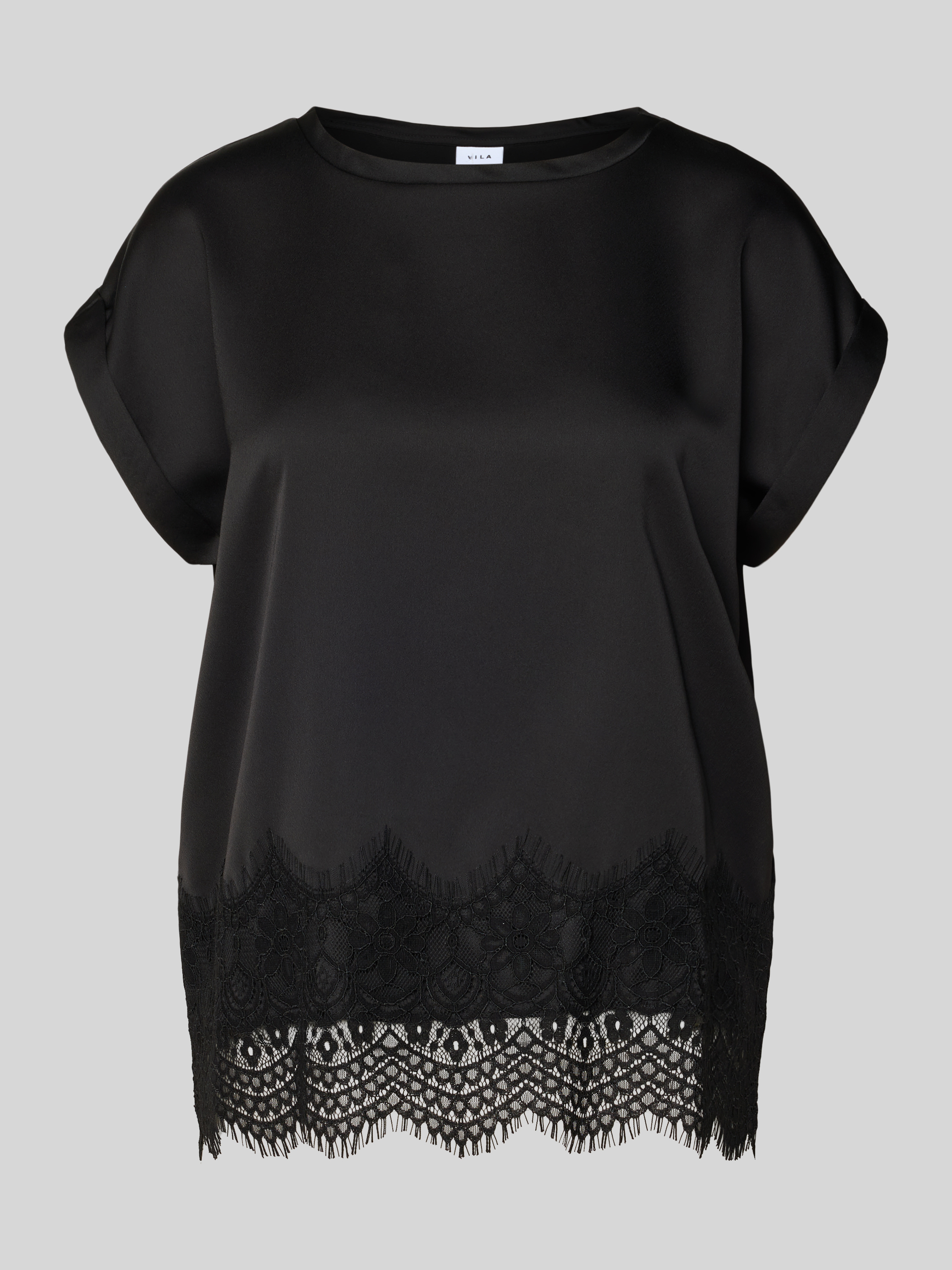 Kup online Vila T-shirt z okrągłym dekoltem model ‘ELLETTE’ (czarny)