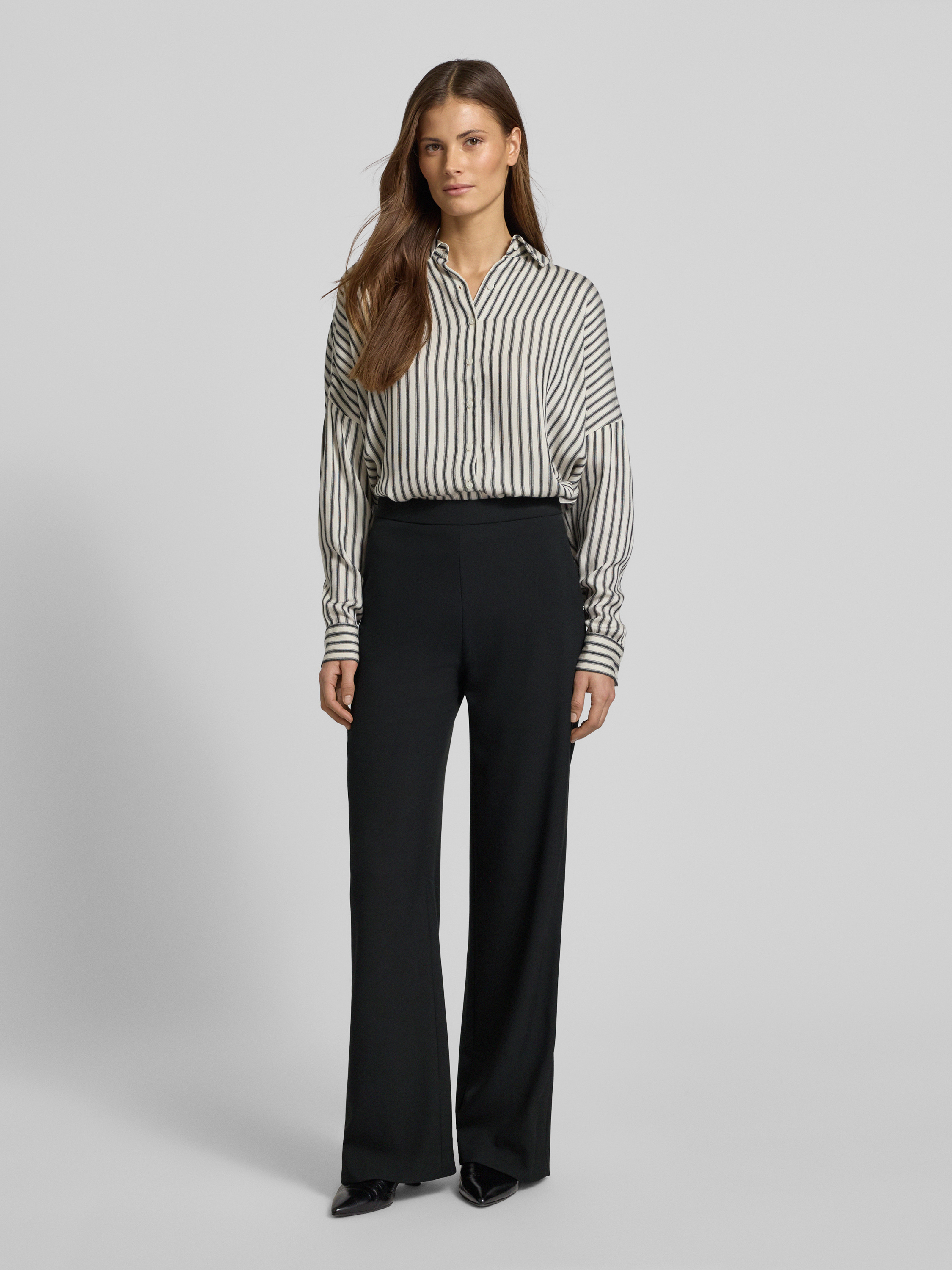 Raffaello Rossi Wide leg stoffen broek met elastische band Model ...