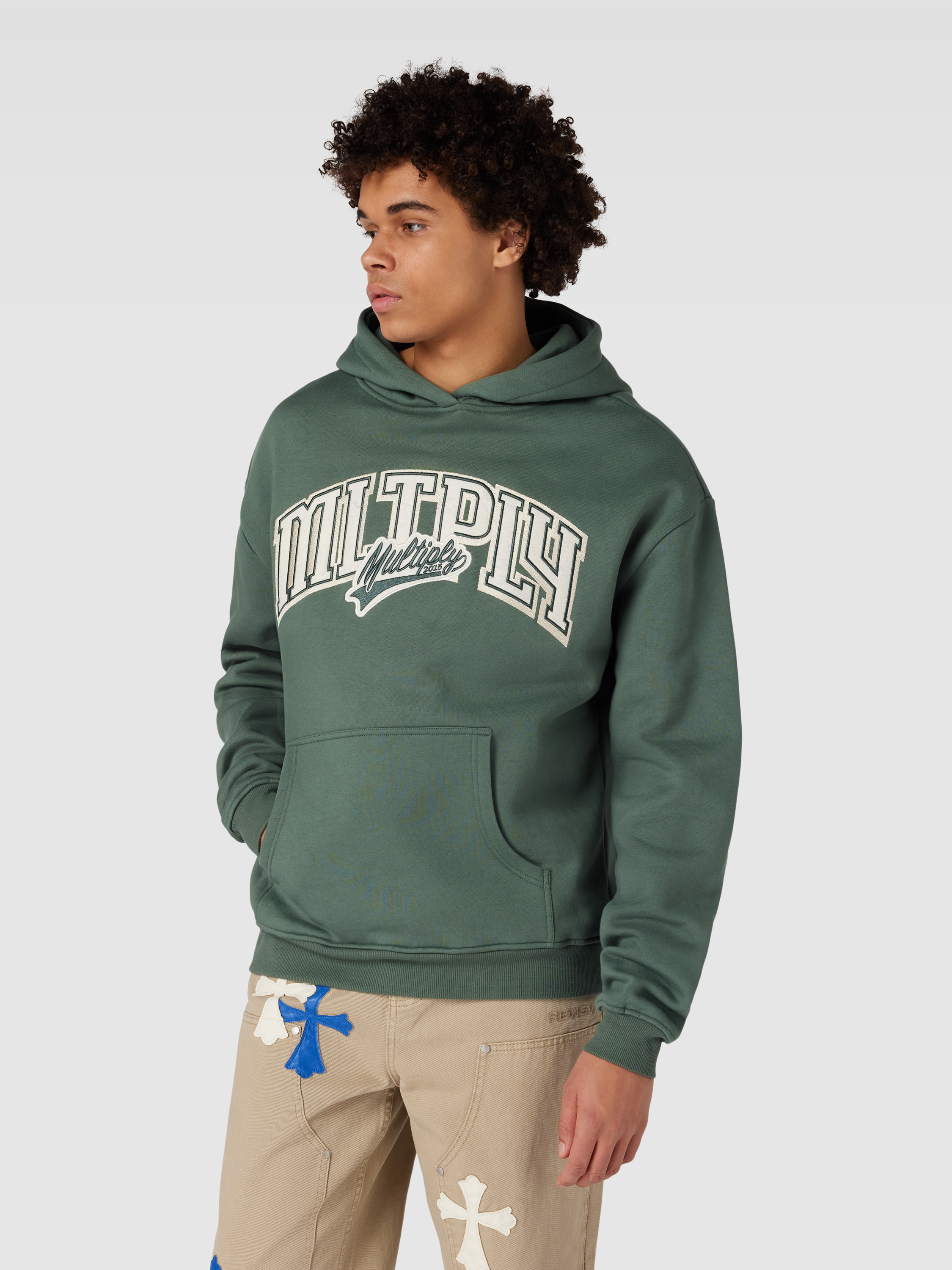 Multiply Apparel Hoodie mit Känguru-Tasche (dunkelgruen) online kaufen