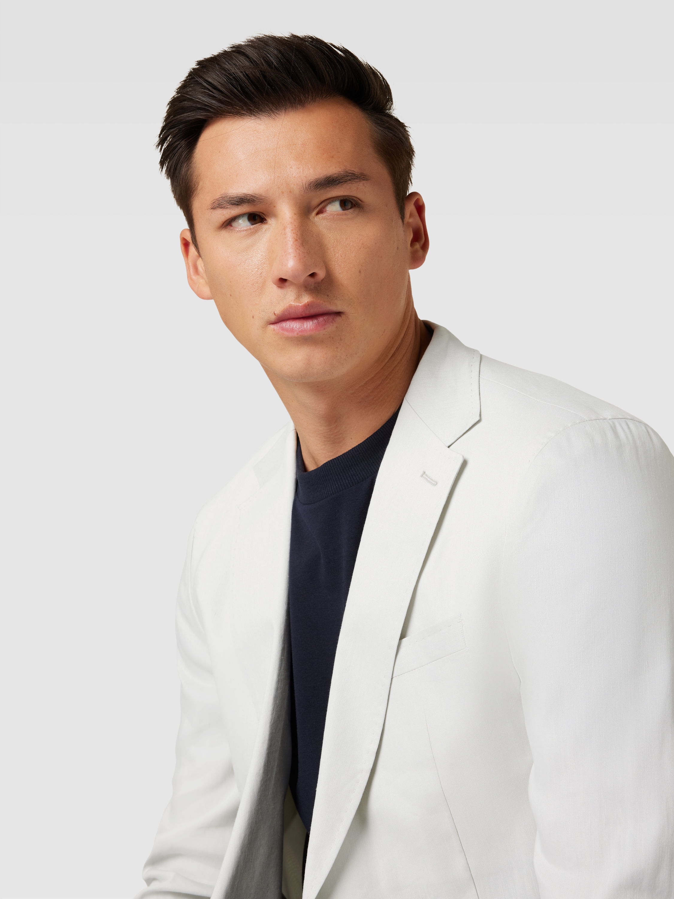 Kup online Strellson Marynarka o kroju regular fit z mieszanki lnu ...