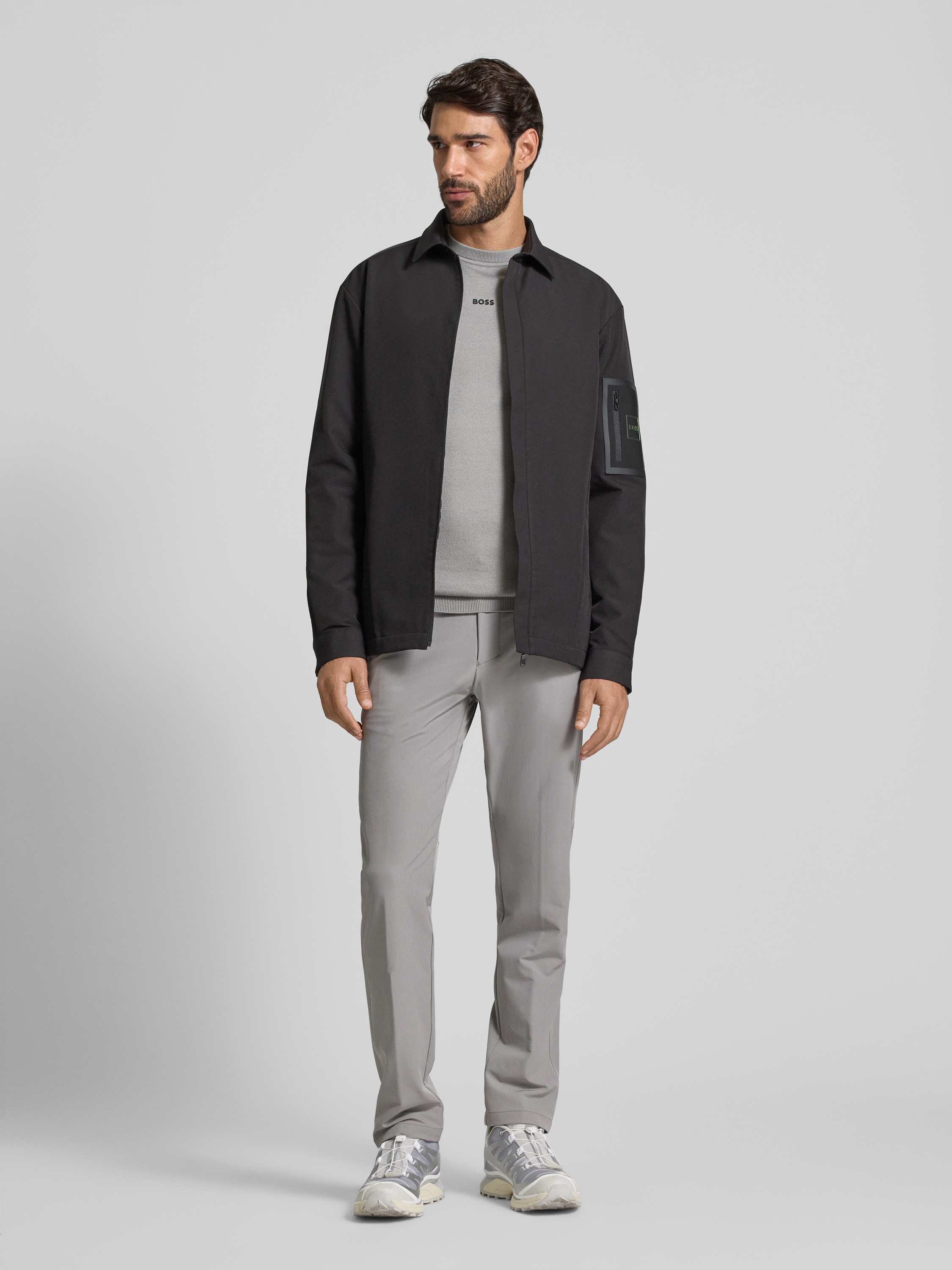 BOSS Green Regular fit functioneel jack van waterafstotend materiaal ...