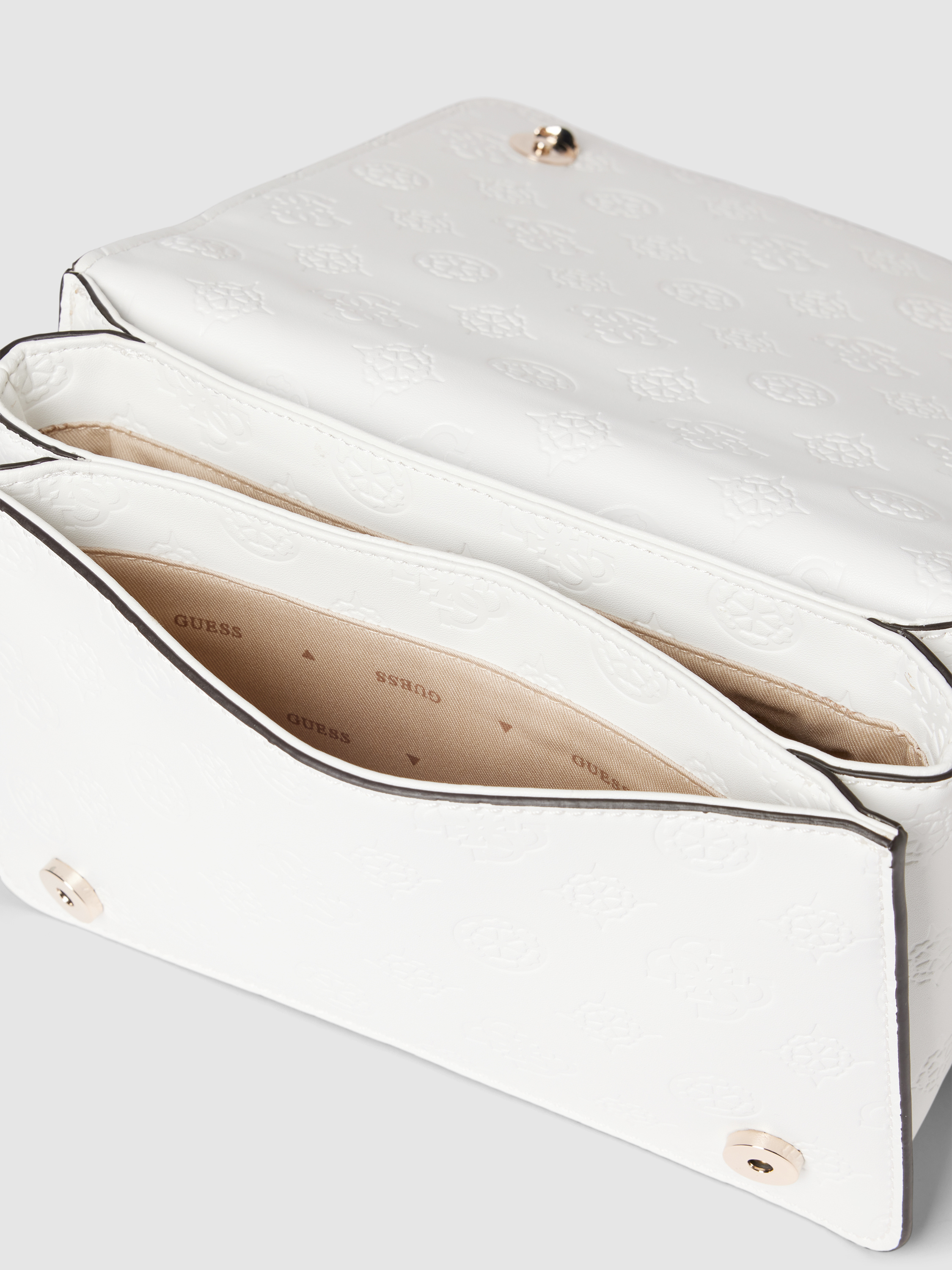 Guess Handtasche mit Label-Detail Modell 'JENA' (weiss) online kaufen