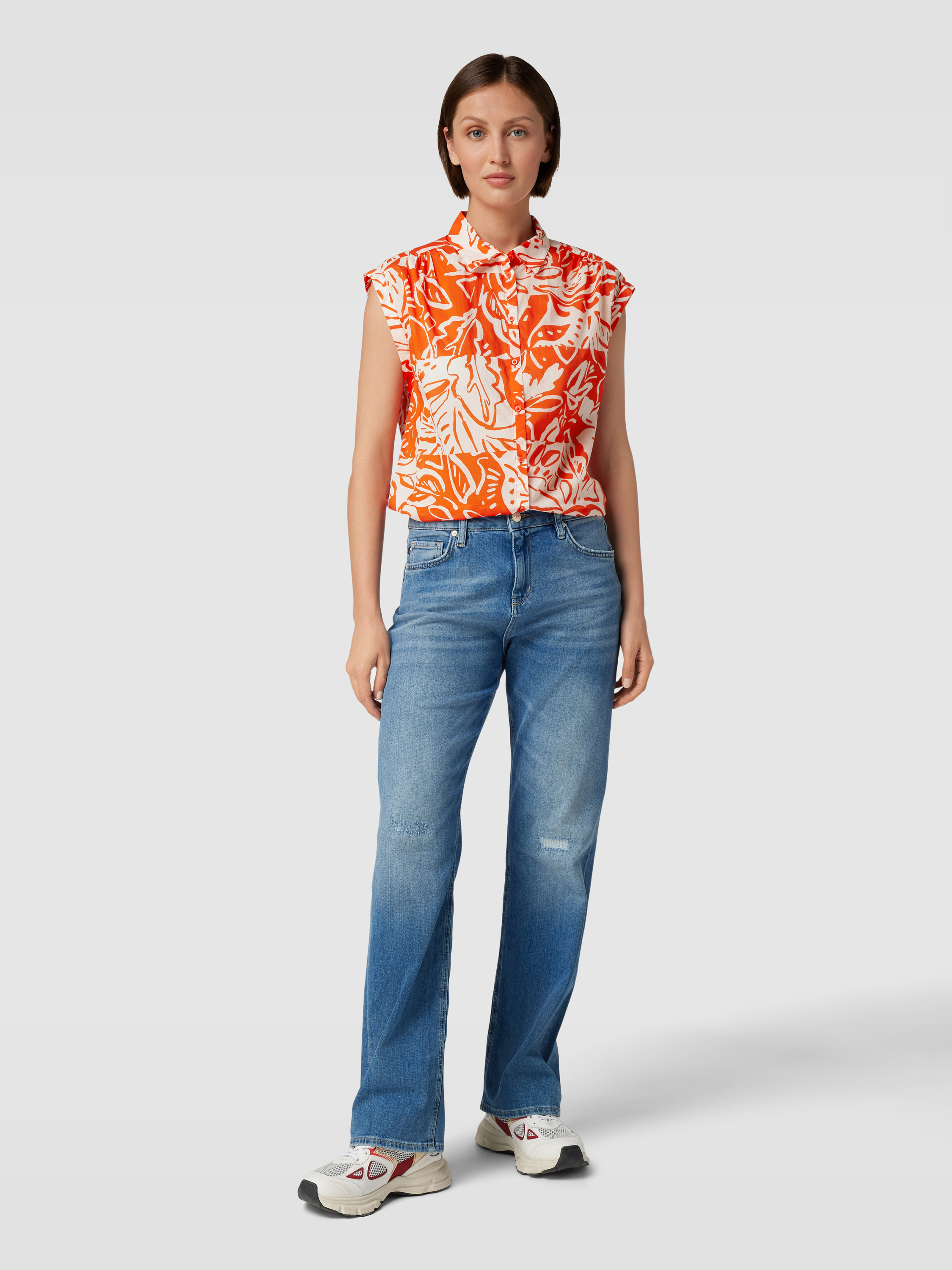 s.Oliver RED LABEL Bluse mit Allover-Print Modell 'Voile' (orange ...