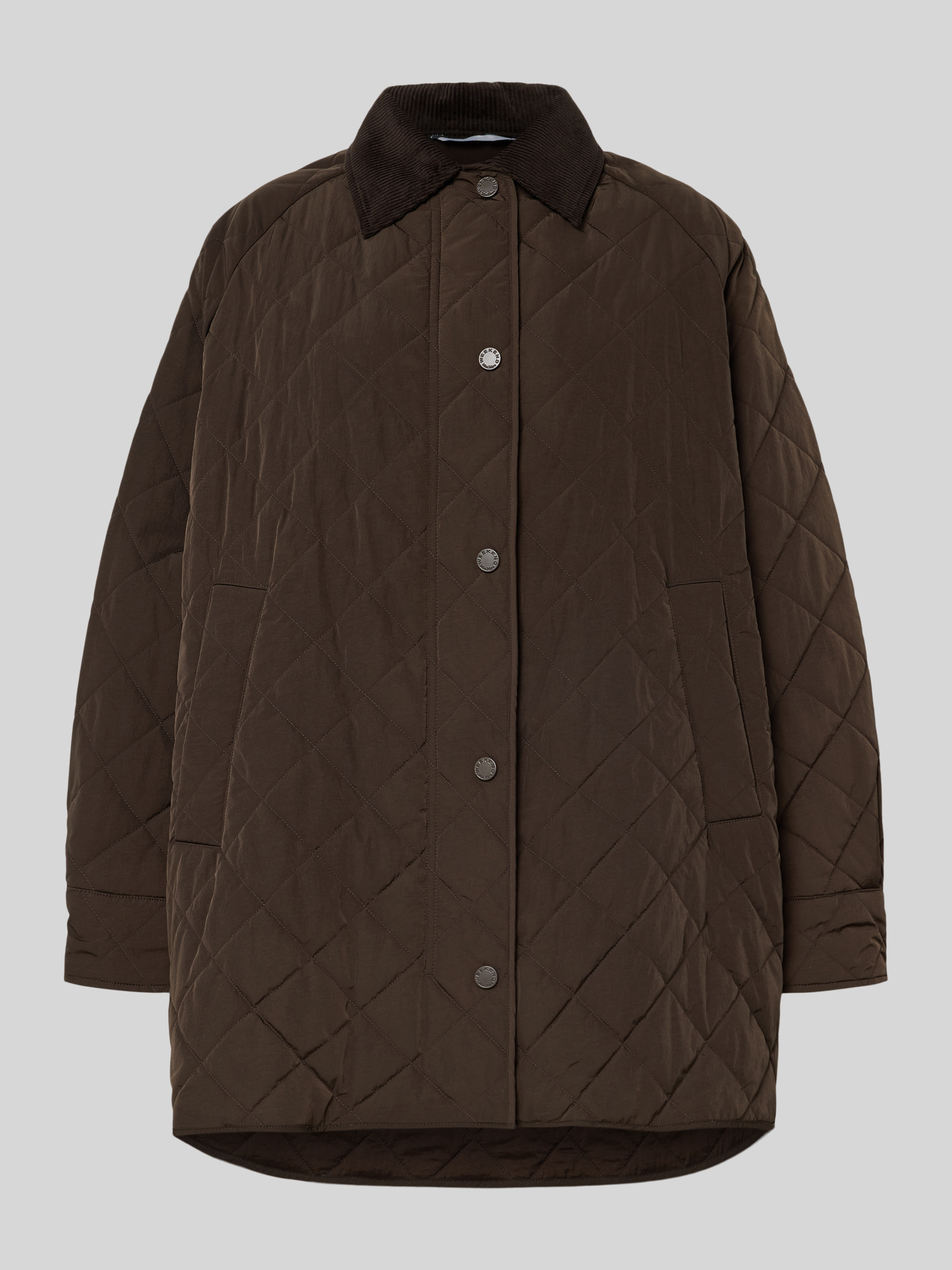 Weekend Max Mara Oversized lange gewatteerde jas met corduroy kraag ...