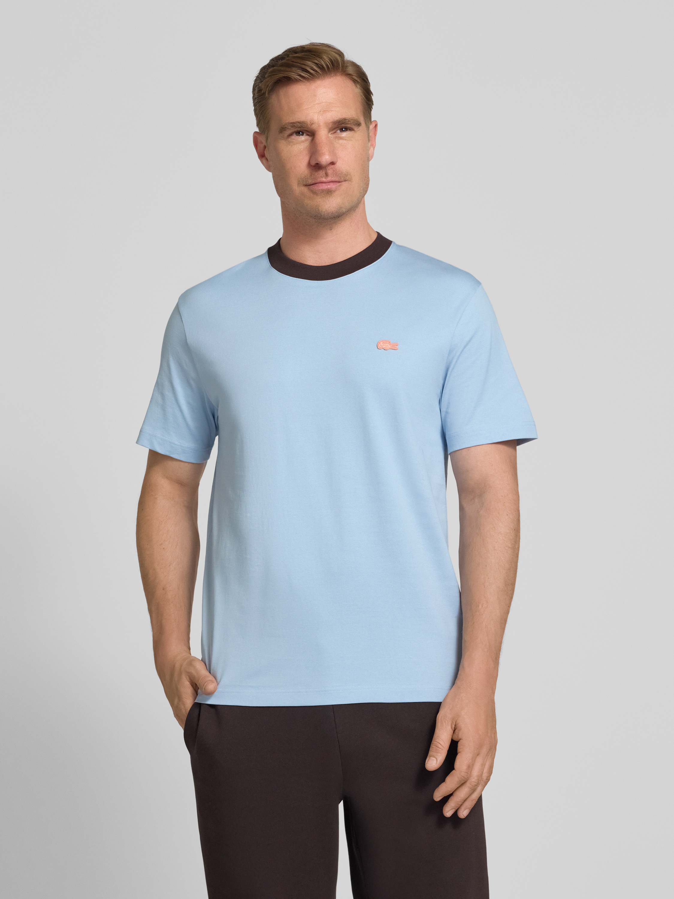 Lacoste Regular Fit T-Shirt aus reiner Baumwolle (hellblau) online kaufen