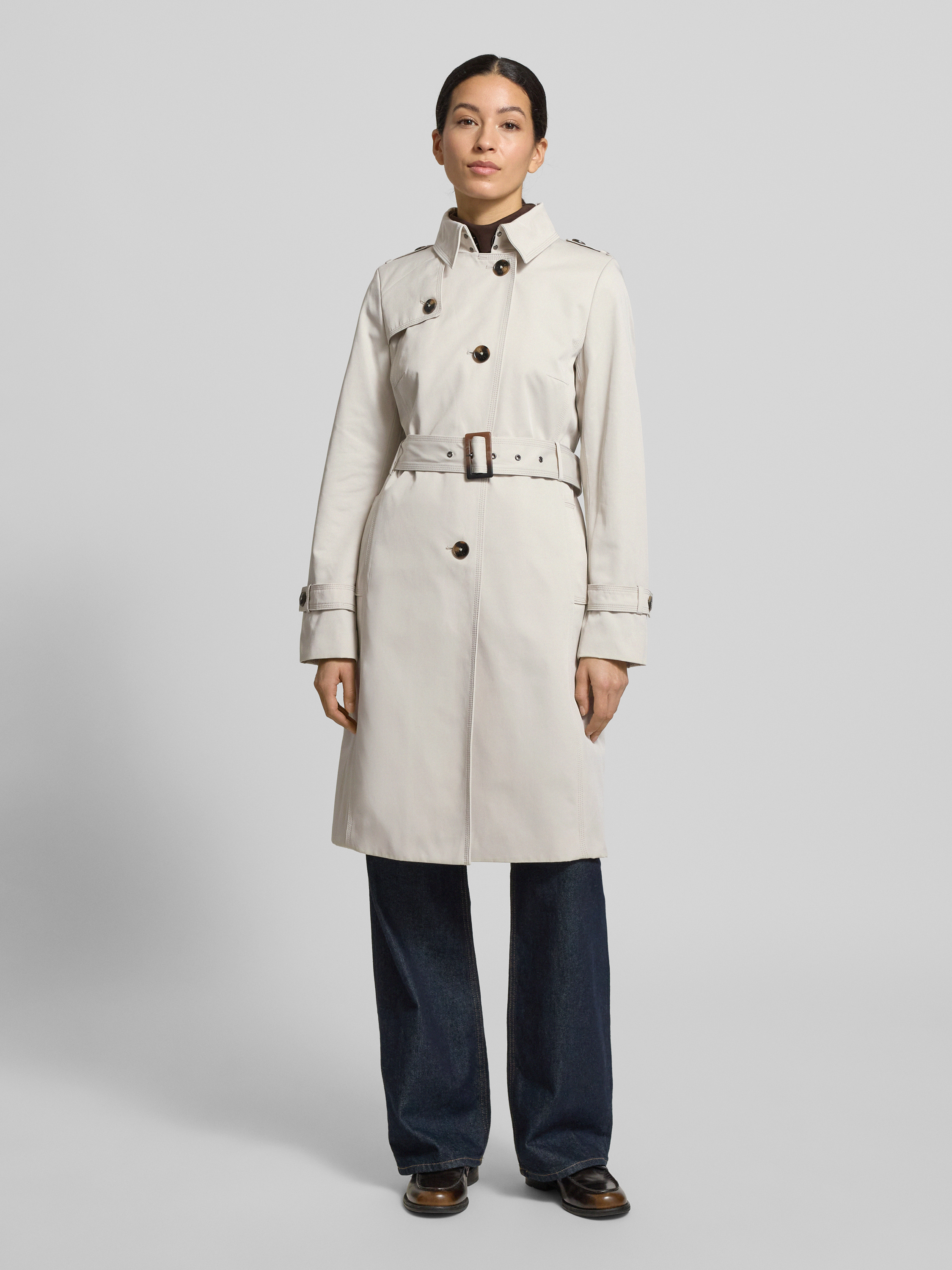 Kup online Jake*s Casual Trencz z materiałowym paskiem (złamany biały)