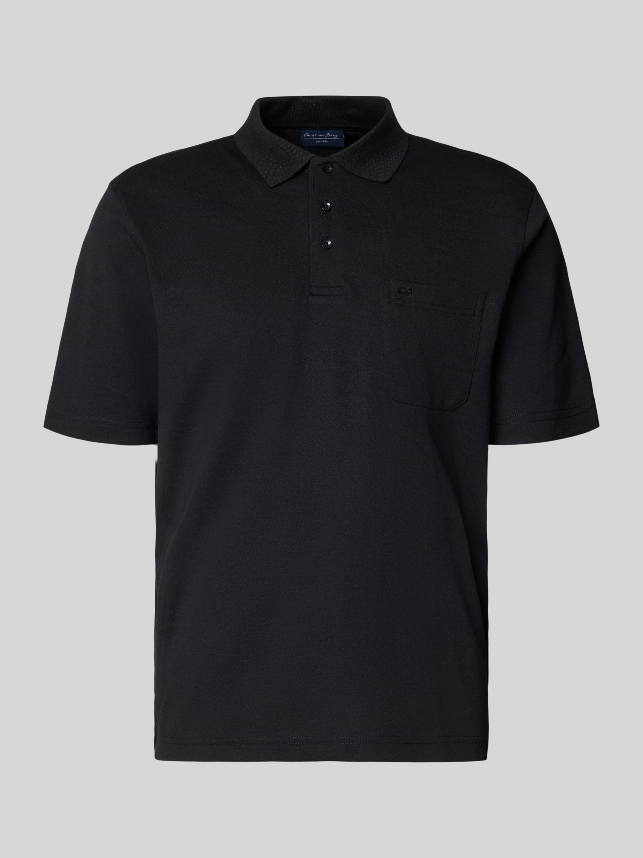 Christian Berg Men Regular Fit Poloshirt mit Brusttasche (black) online ...