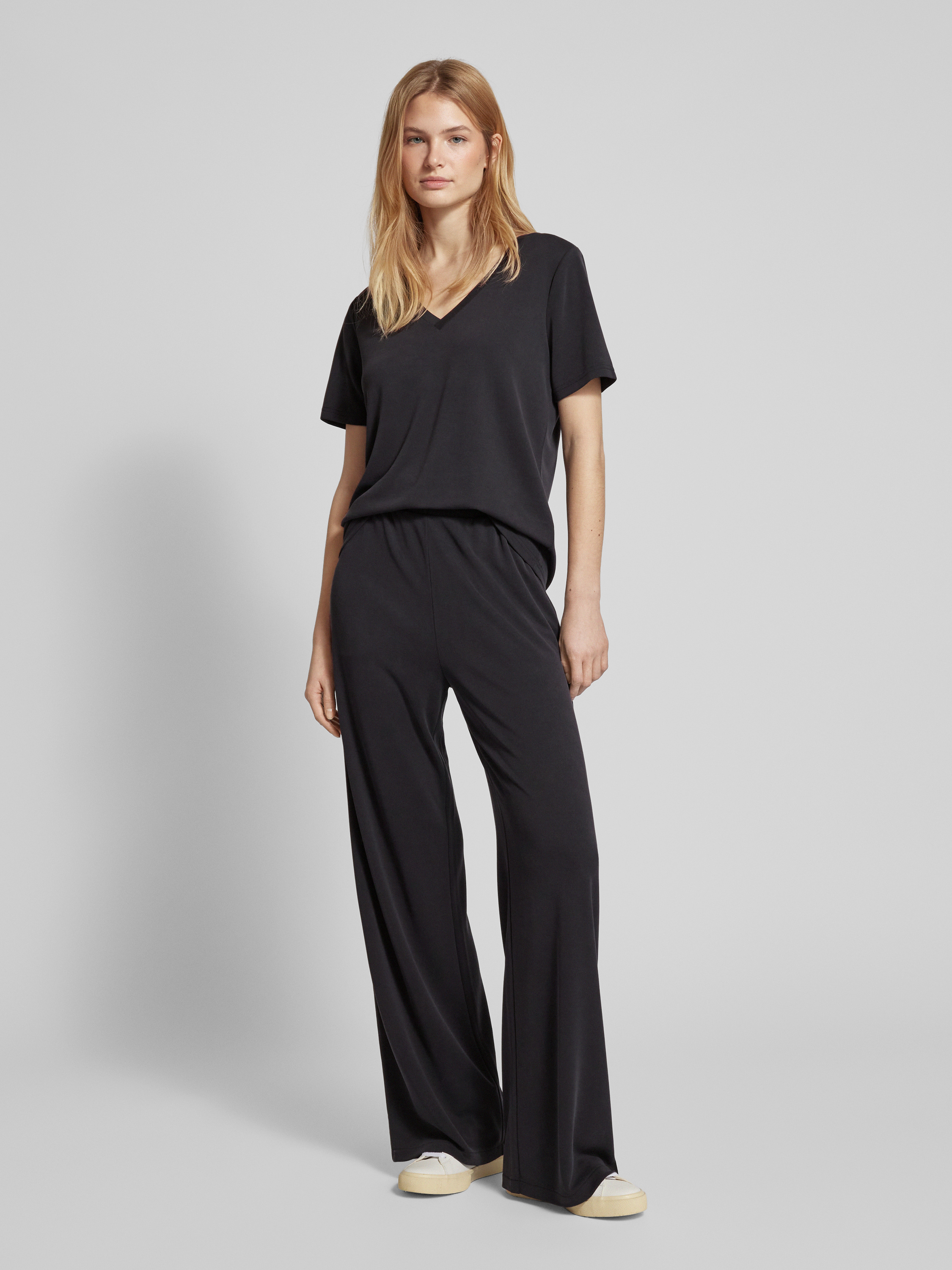Jake*s Casual Flared Hose mit elastischem Bund (black) online kaufen