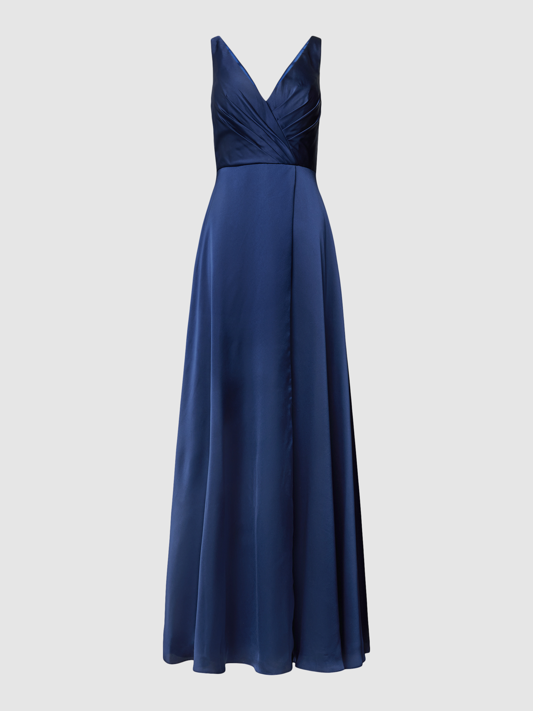 Luxuar Abendkleid mit V-Ausschnitt (dunkelblau) online kaufen