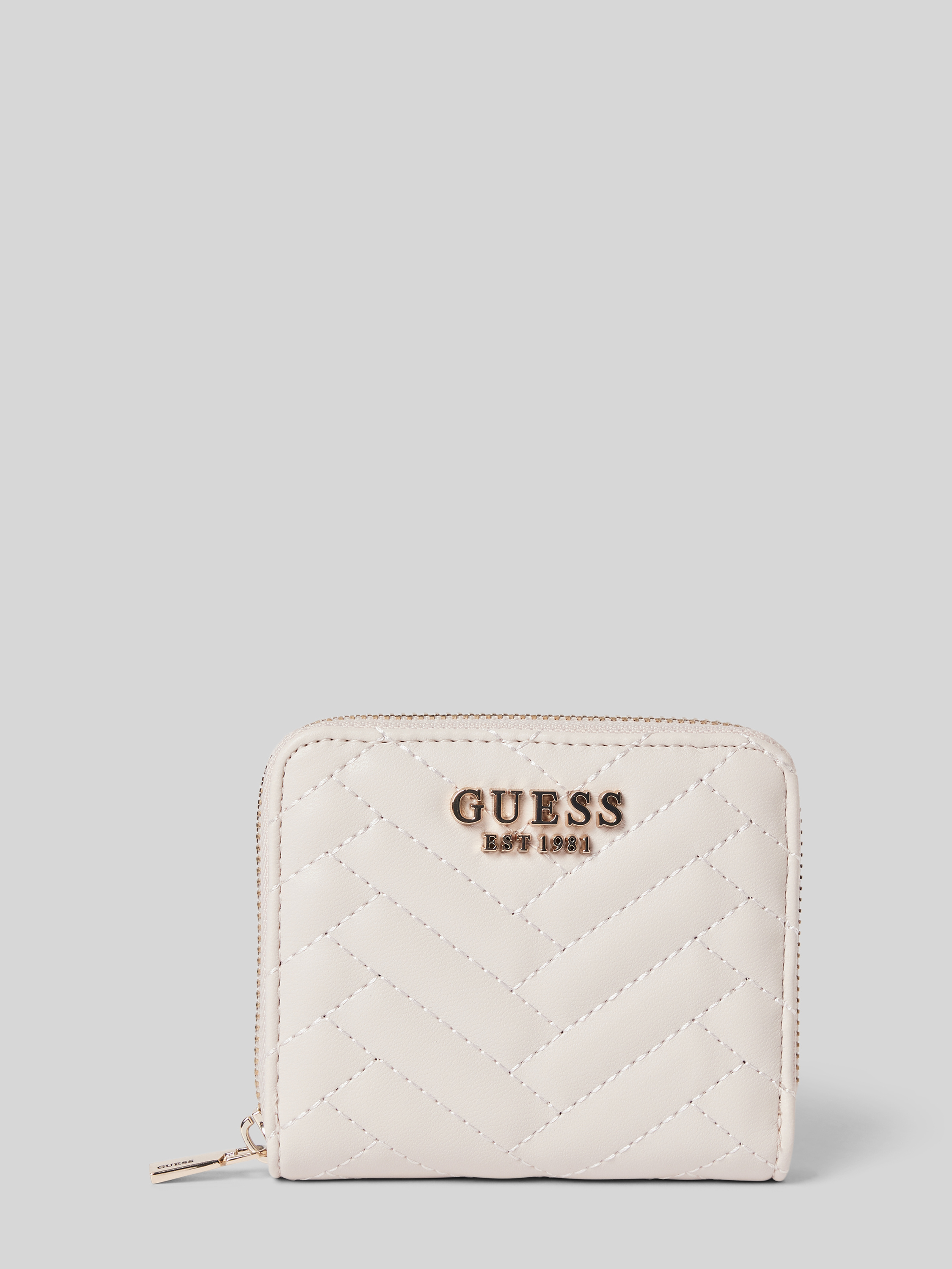 Guess Portemonnaie mit Label-Detail Modell 'ANNING' (stein) online kaufen