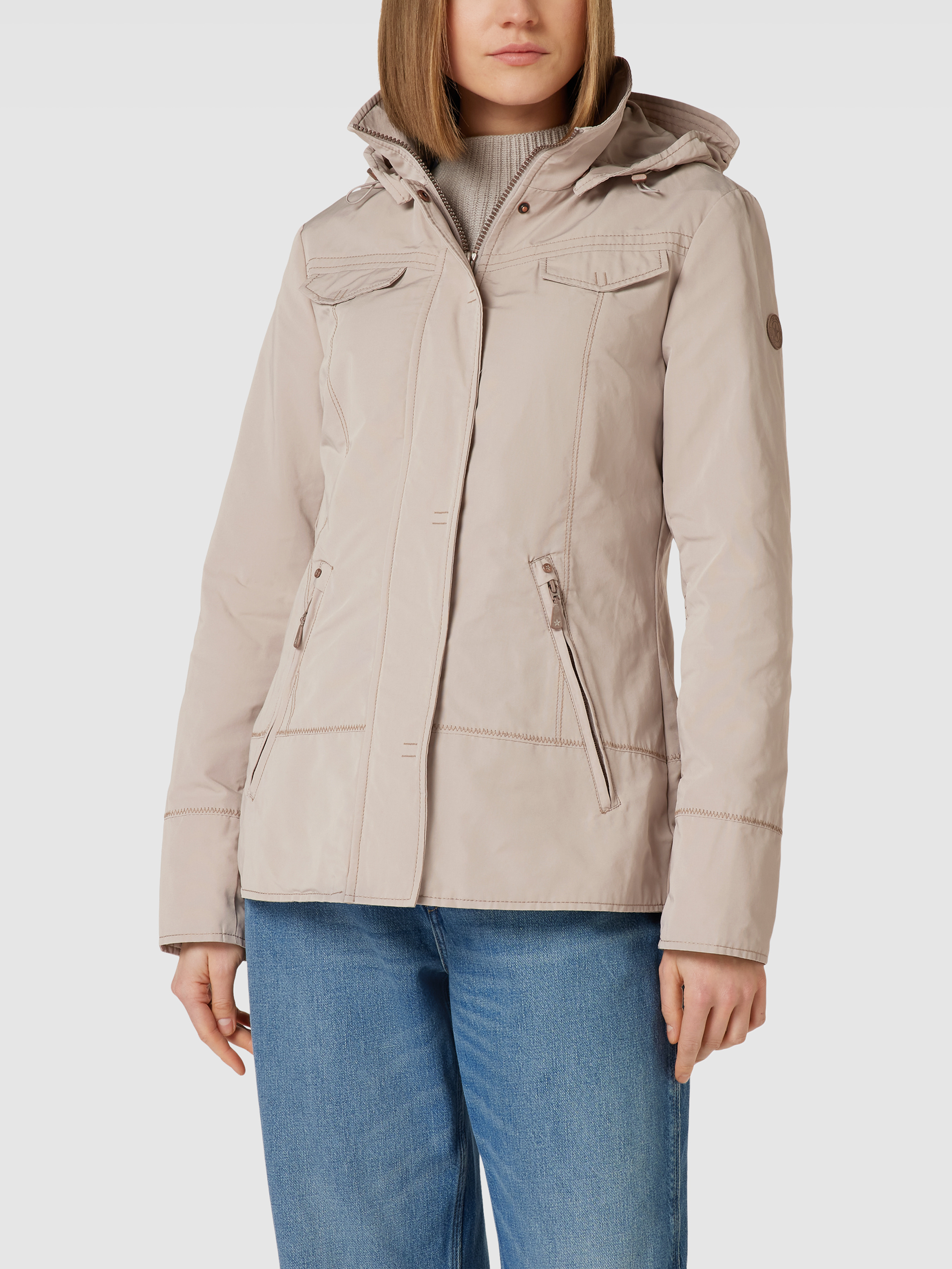 Gil Bret Jacke mit Label-Patch und abnehmbarer Kapuze (kitt) online kaufen