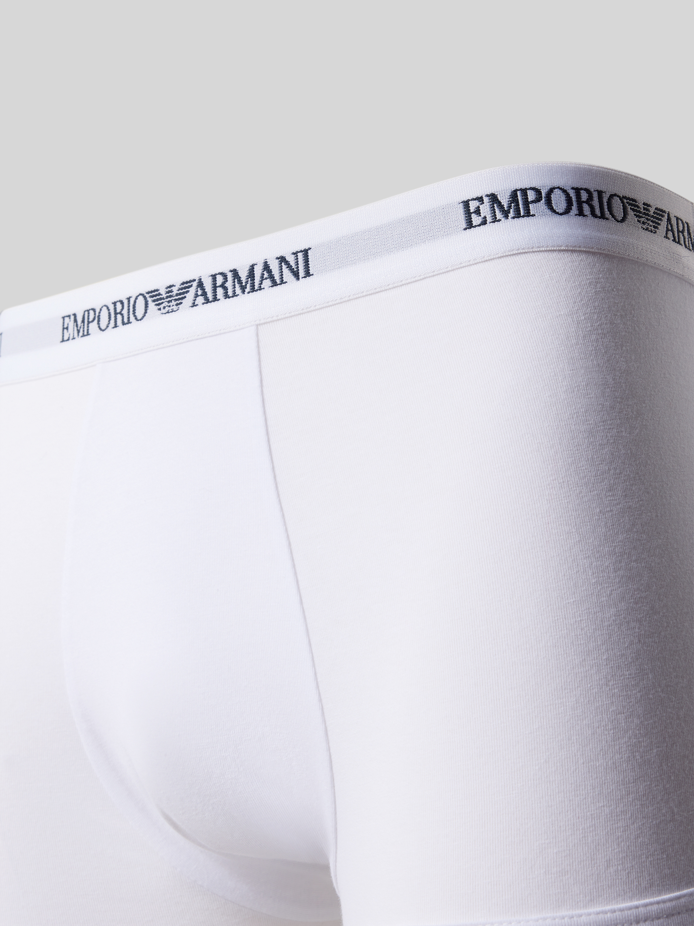 Emporio Armani Trunks im 3er-Pack mit Logo-Bund (weiss) online kaufen