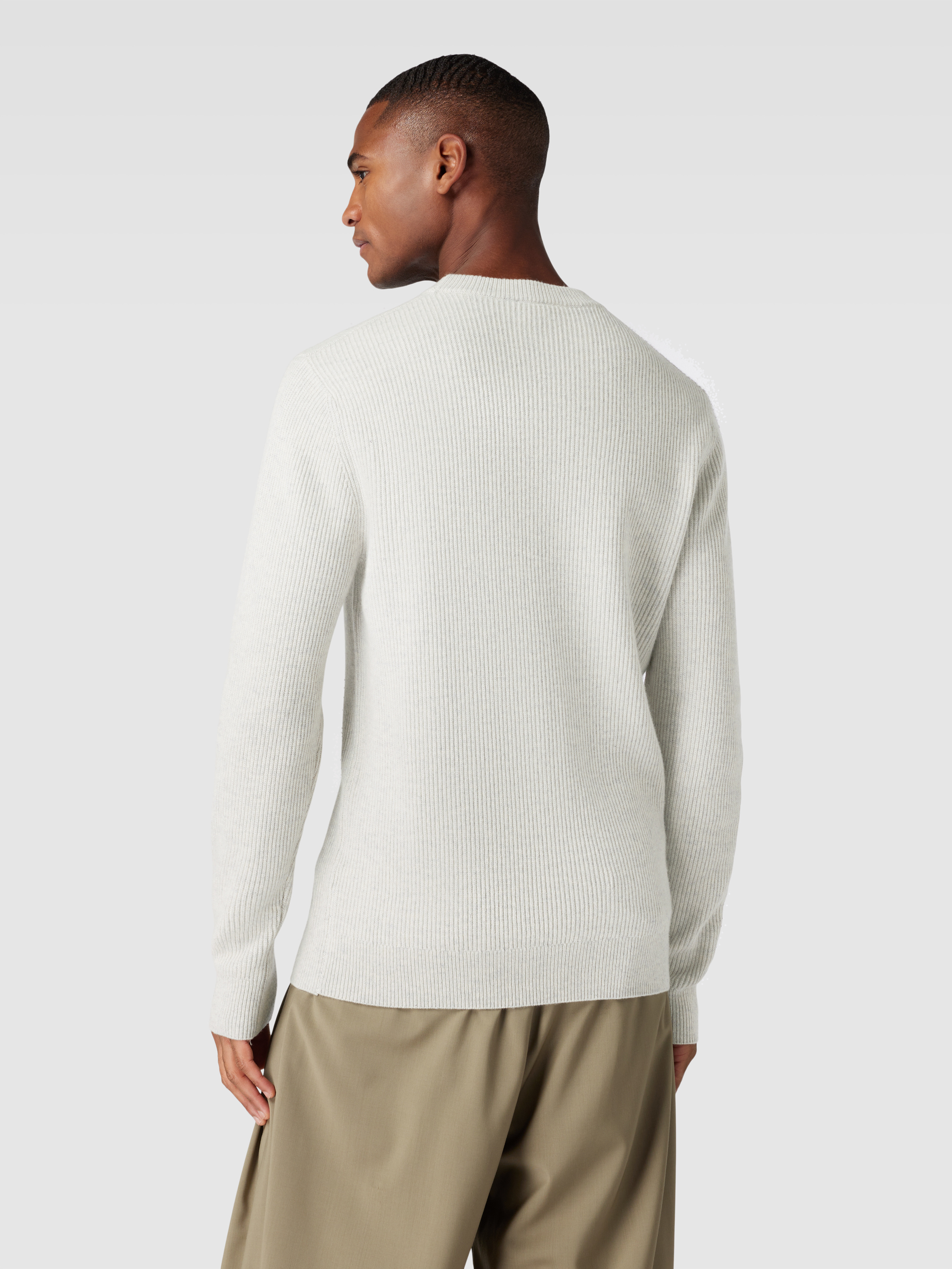 Profuomo Strickpullover in Melange-Optik (hellgrau) online kaufen