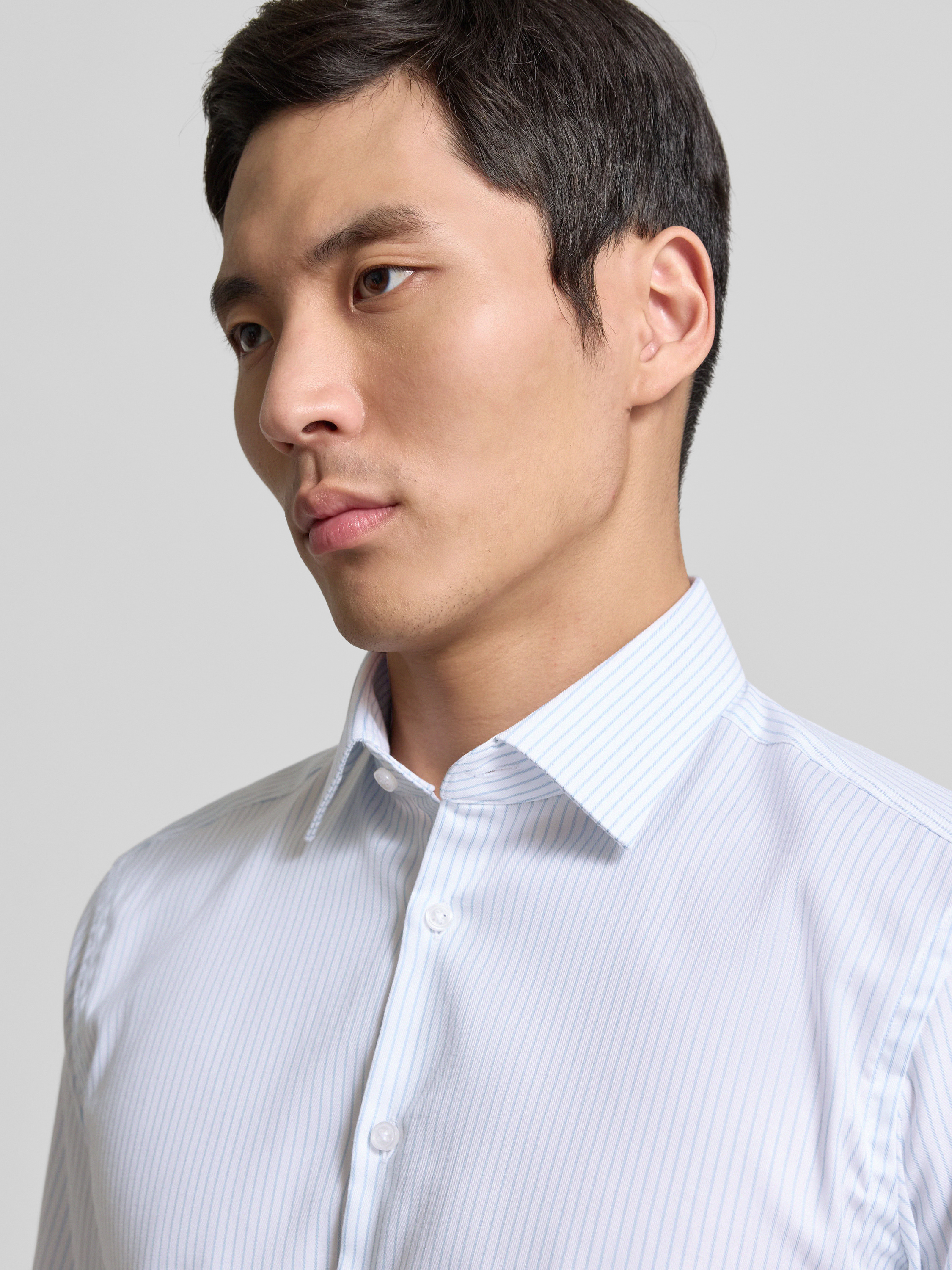 Jake*s Regular Fit Business Hemd aus Baumwolle mit Kentkragen (bleu ...