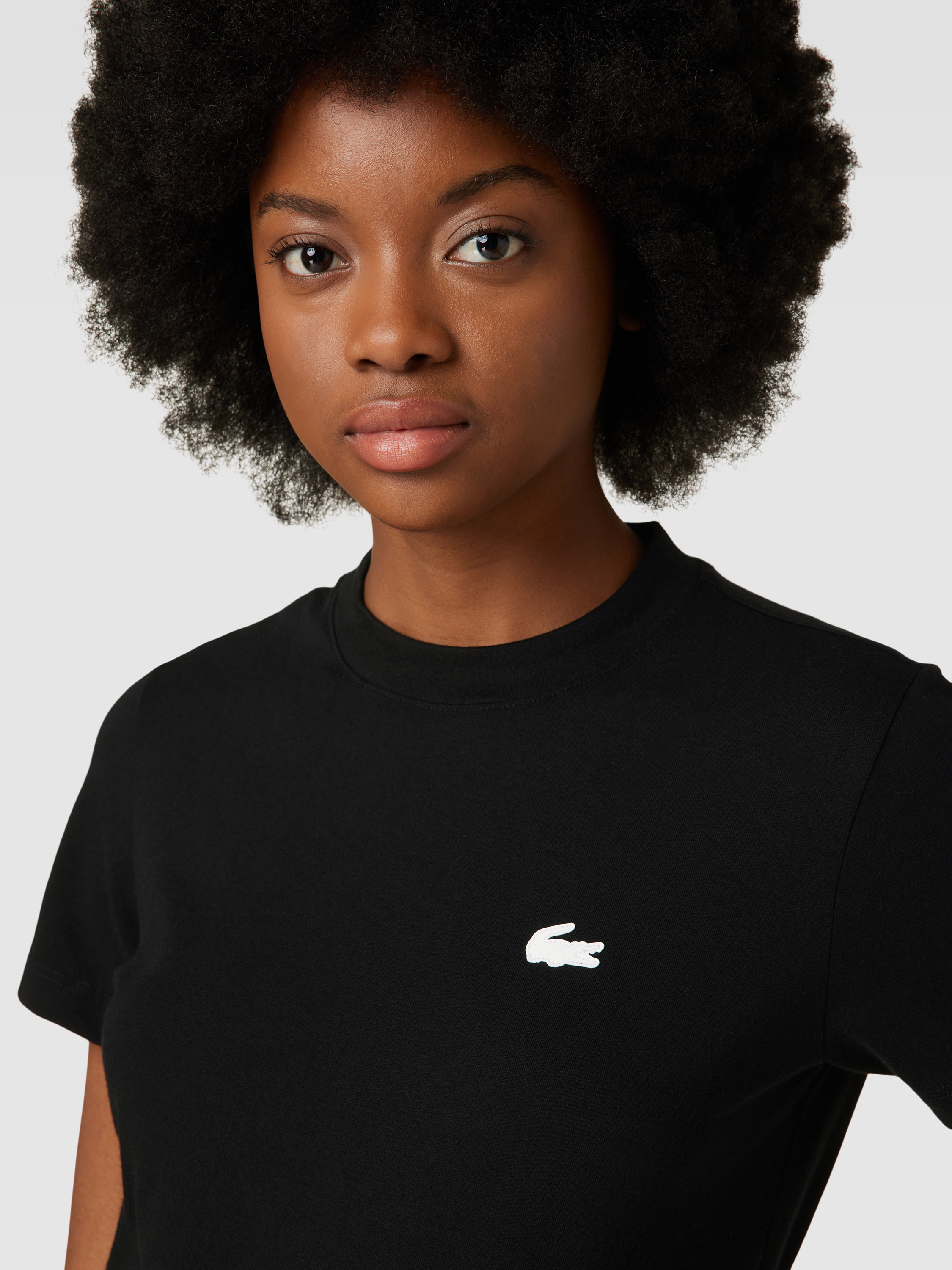 Lacoste Sport T-shirt met logopatch in zwart online kopen | P&C