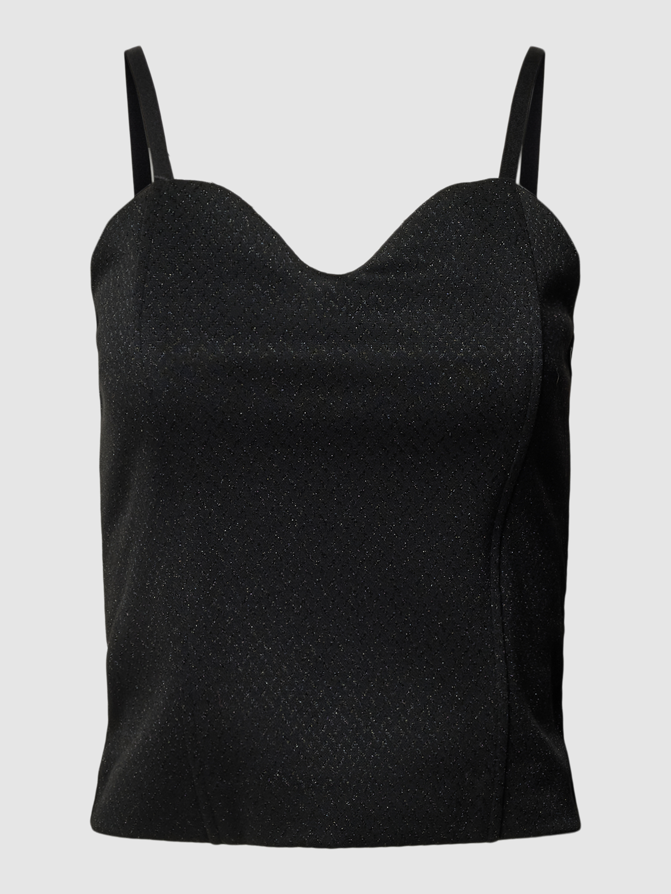 ICHI Top mit Herz-Ausschnitt Modell 'KATE' (black) online kaufen