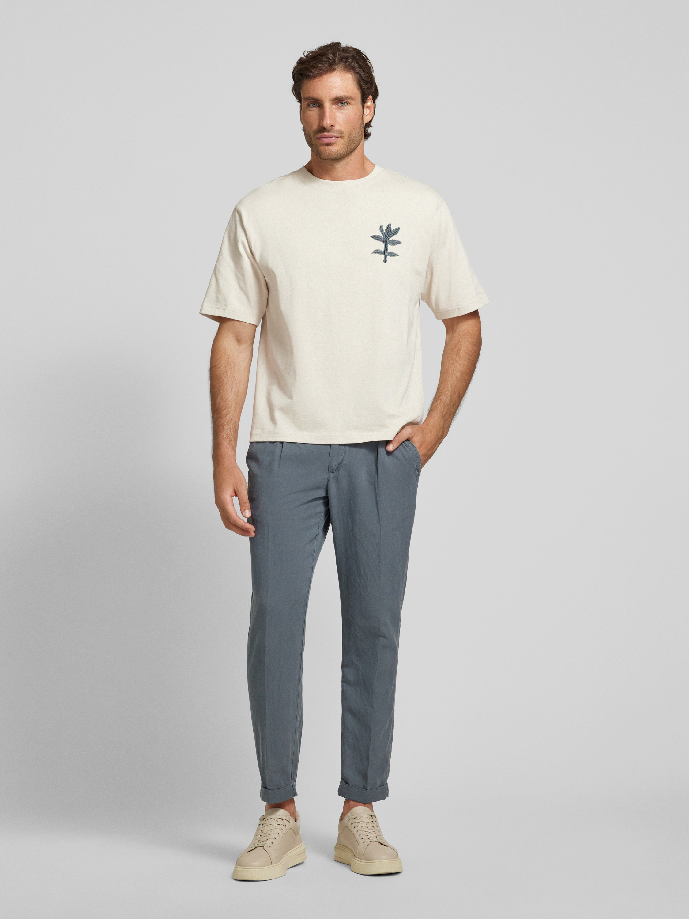 JAKE*S STUDIO MEN Oversized T-Shirt mit Motiv-Stitching (sand) online ...