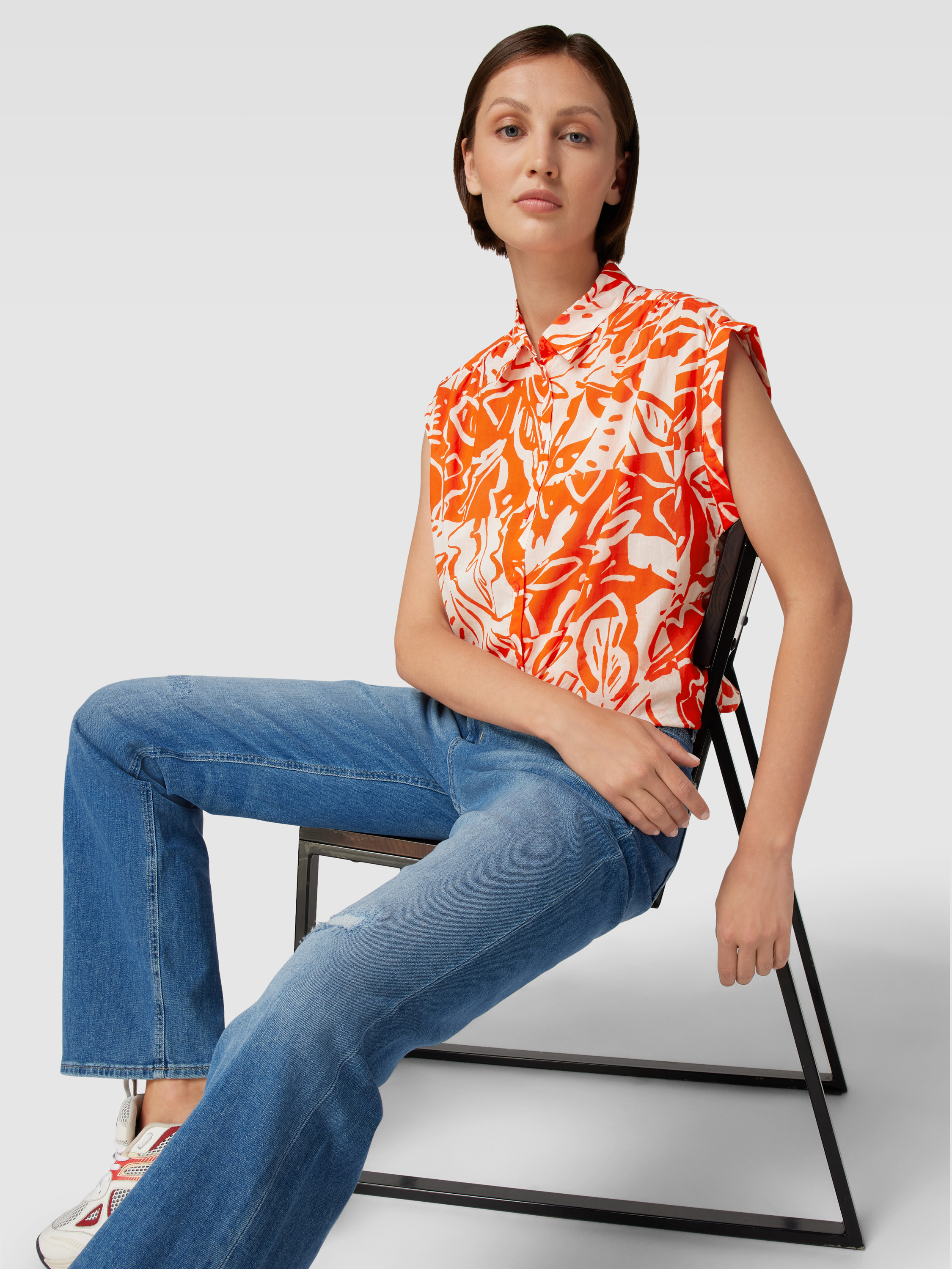 s.Oliver RED LABEL Bluse mit Allover-Print Modell 'Voile' (orange ...