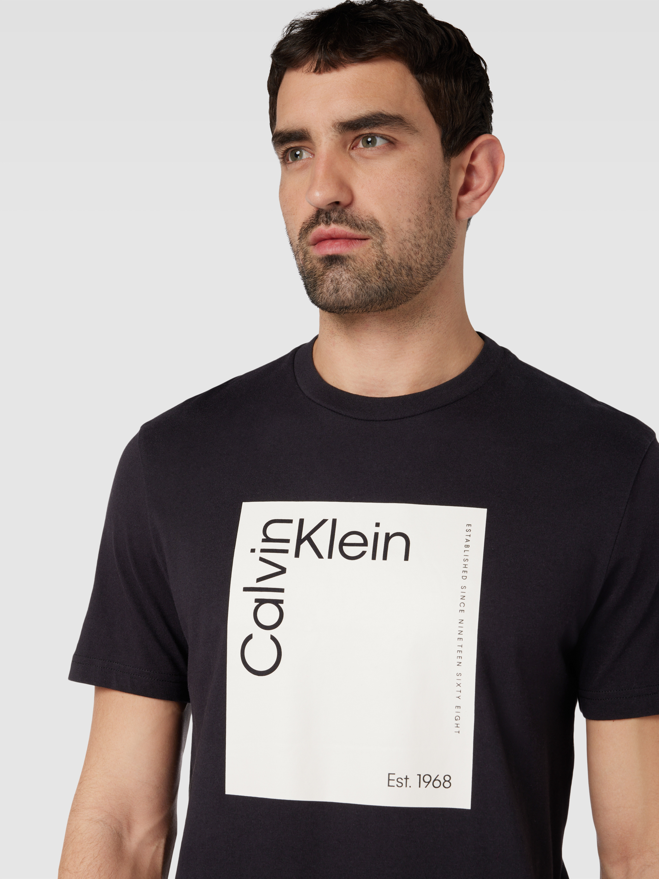 CK Calvin Klein T-Shirt mit Label-Print (black) online kaufen