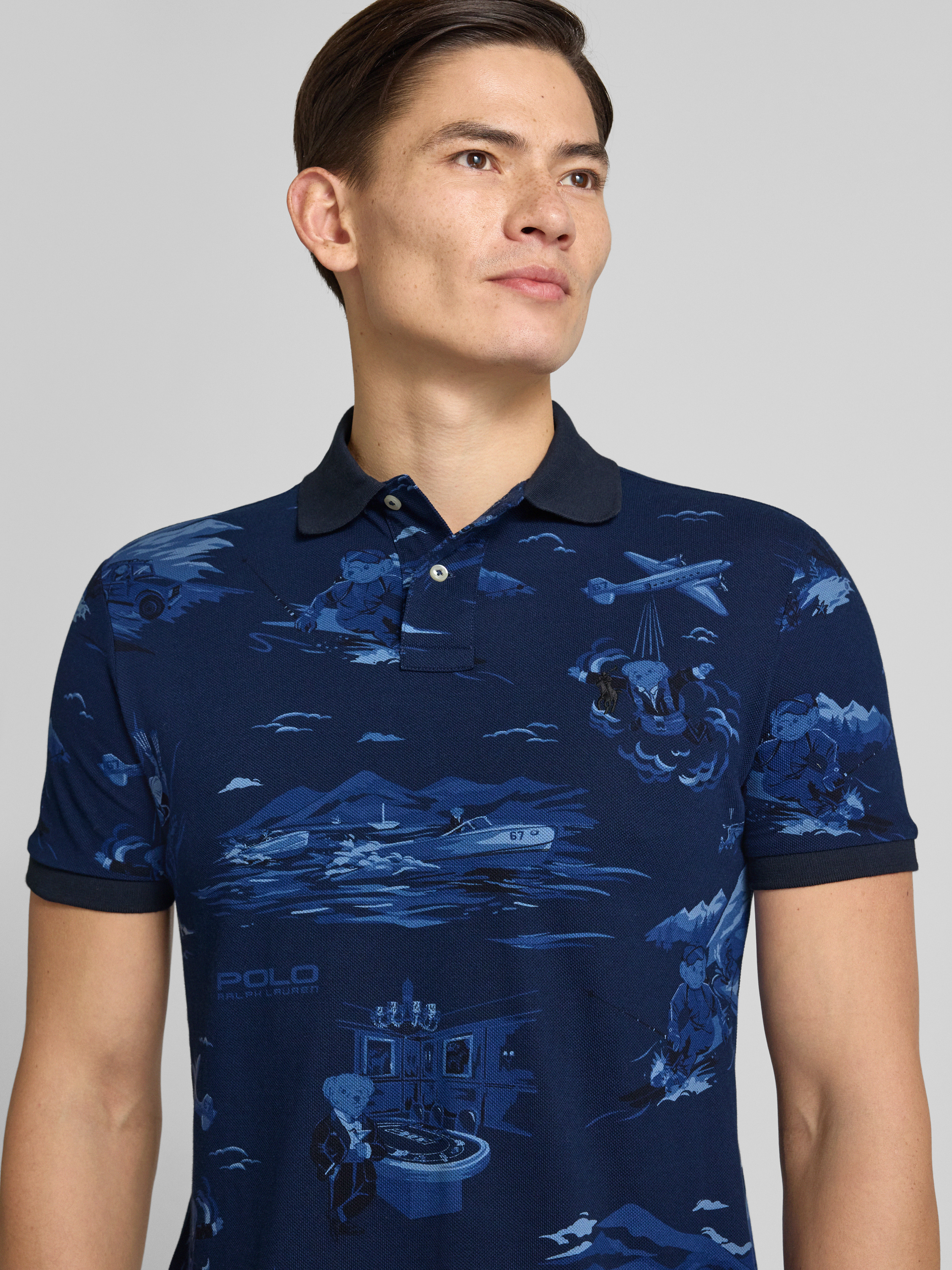 Polo Ralph Lauren Slim Fit Poloshirt aus reiner Baumwolle (dunkelblau ...