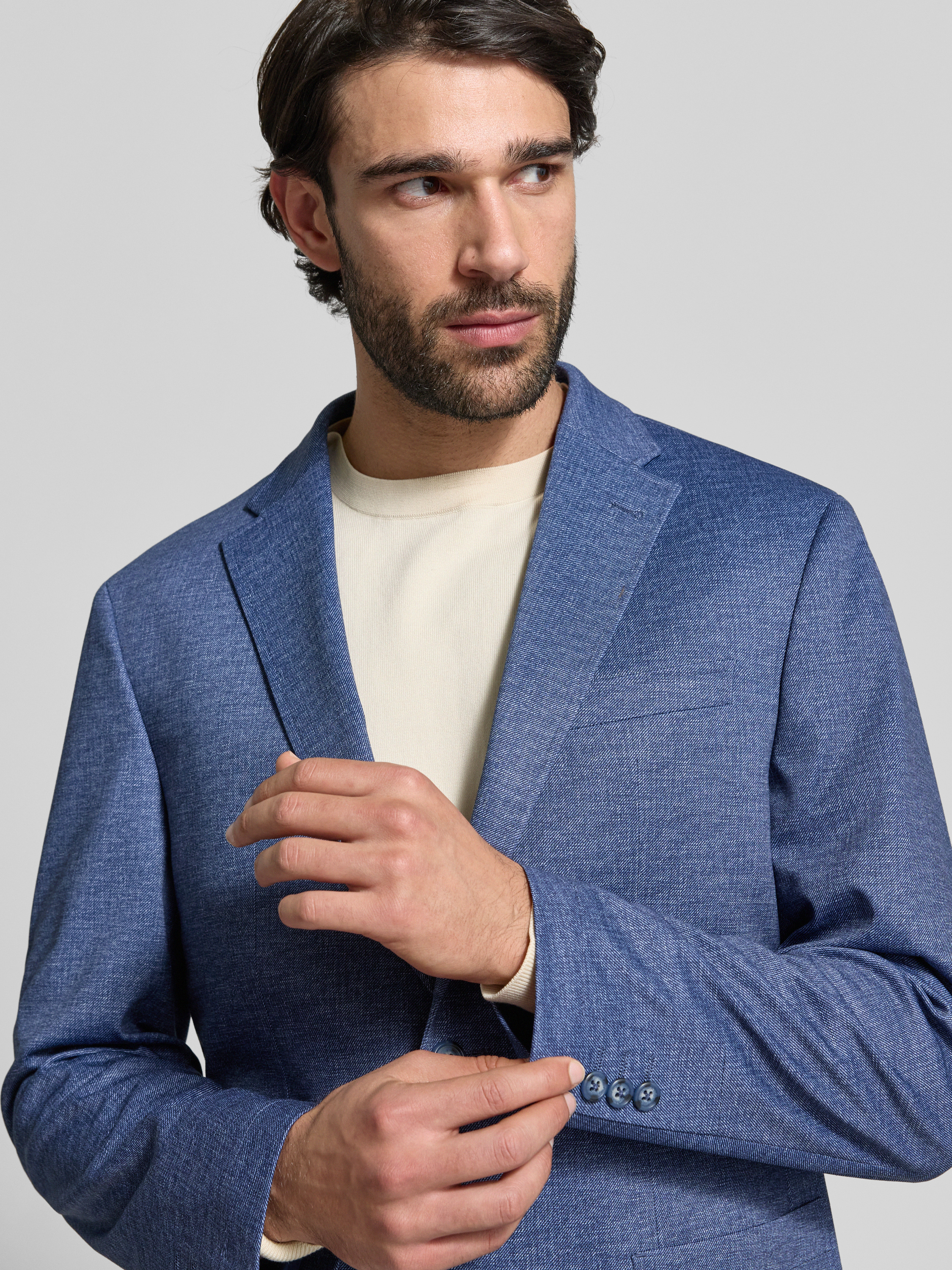 Pierre Cardin Regular fit colbert met viscose, model 'Manel' in blauw ...