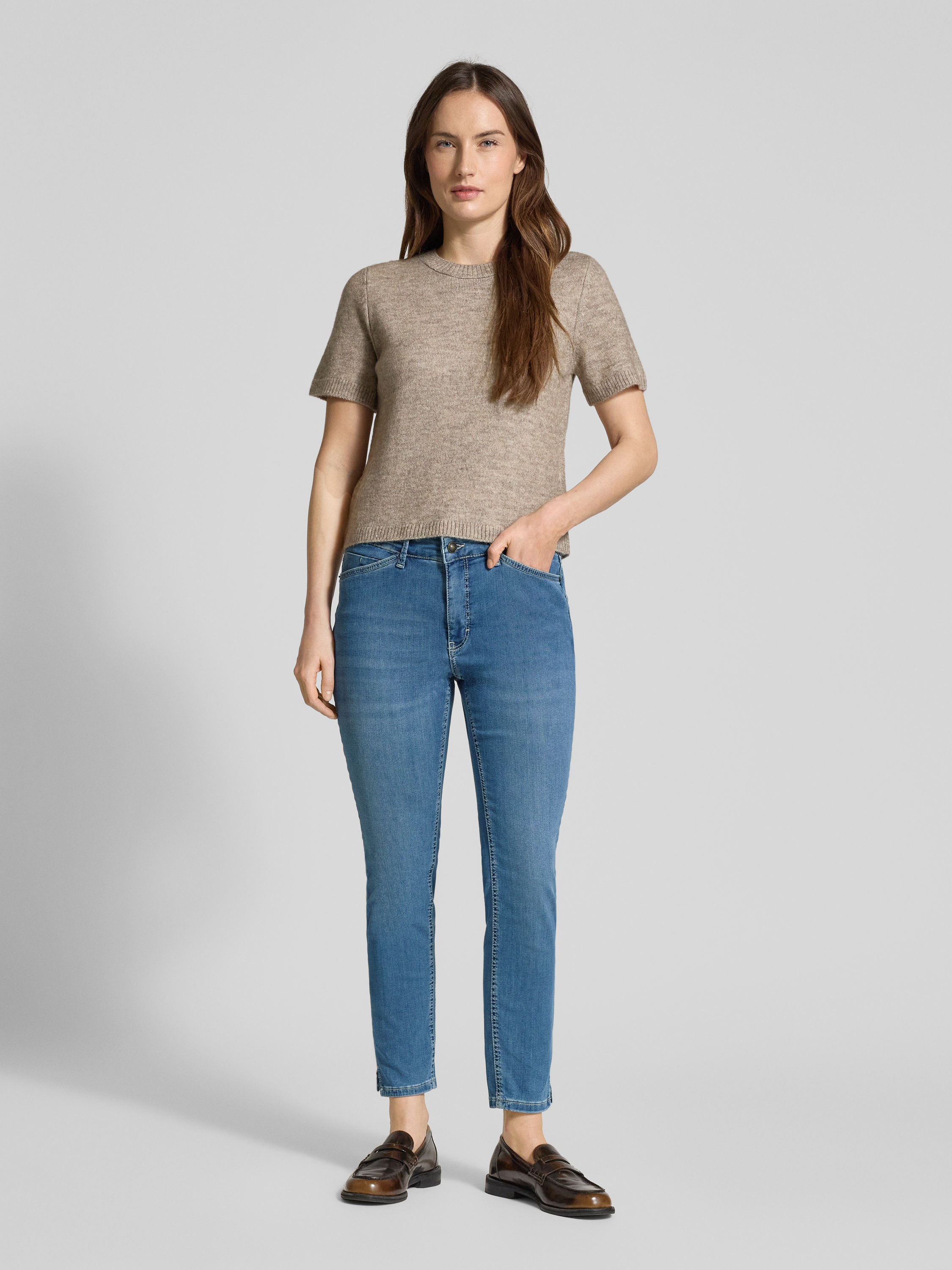 MAC Slim Fit Jeans aus Baumwoll-Mix Modell 'DREAM SUMMER' (dunkelblau ...