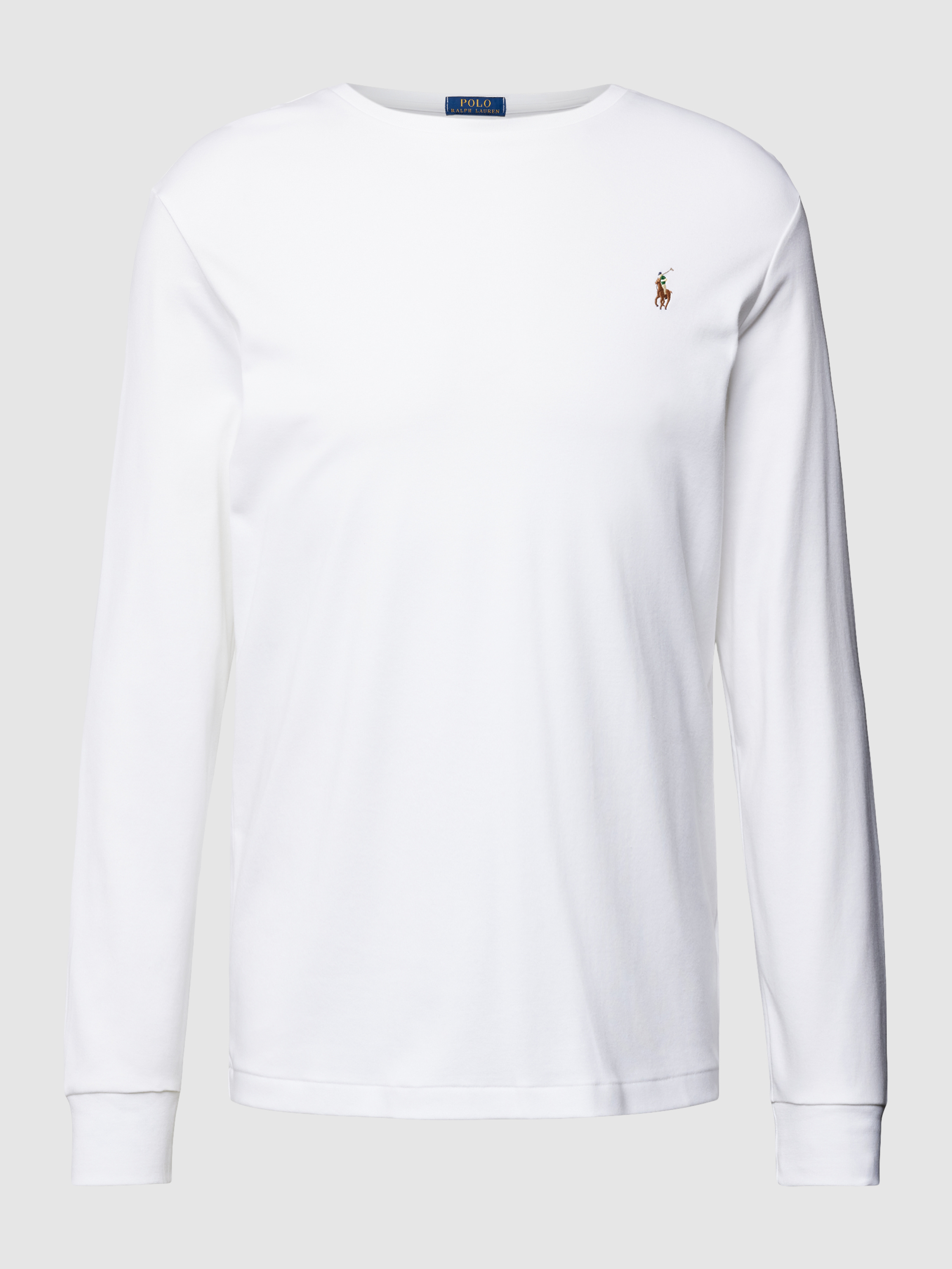 Polo Ralph Lauren Slim Fit Longsleeve mit Label-Stitching (weiss ...